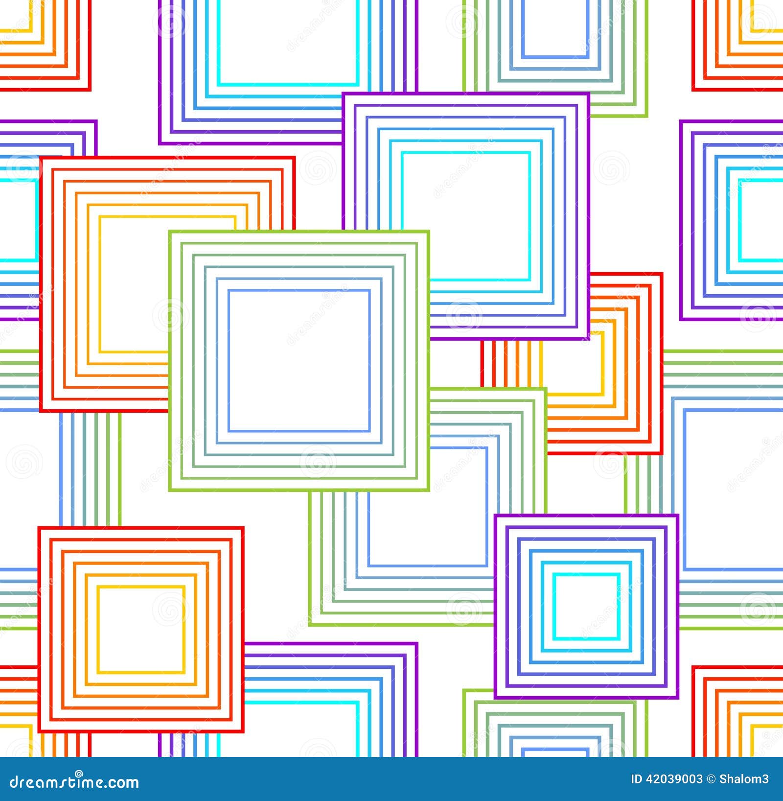 Seamless Bright Background with Outline Squares Stock Vector ...