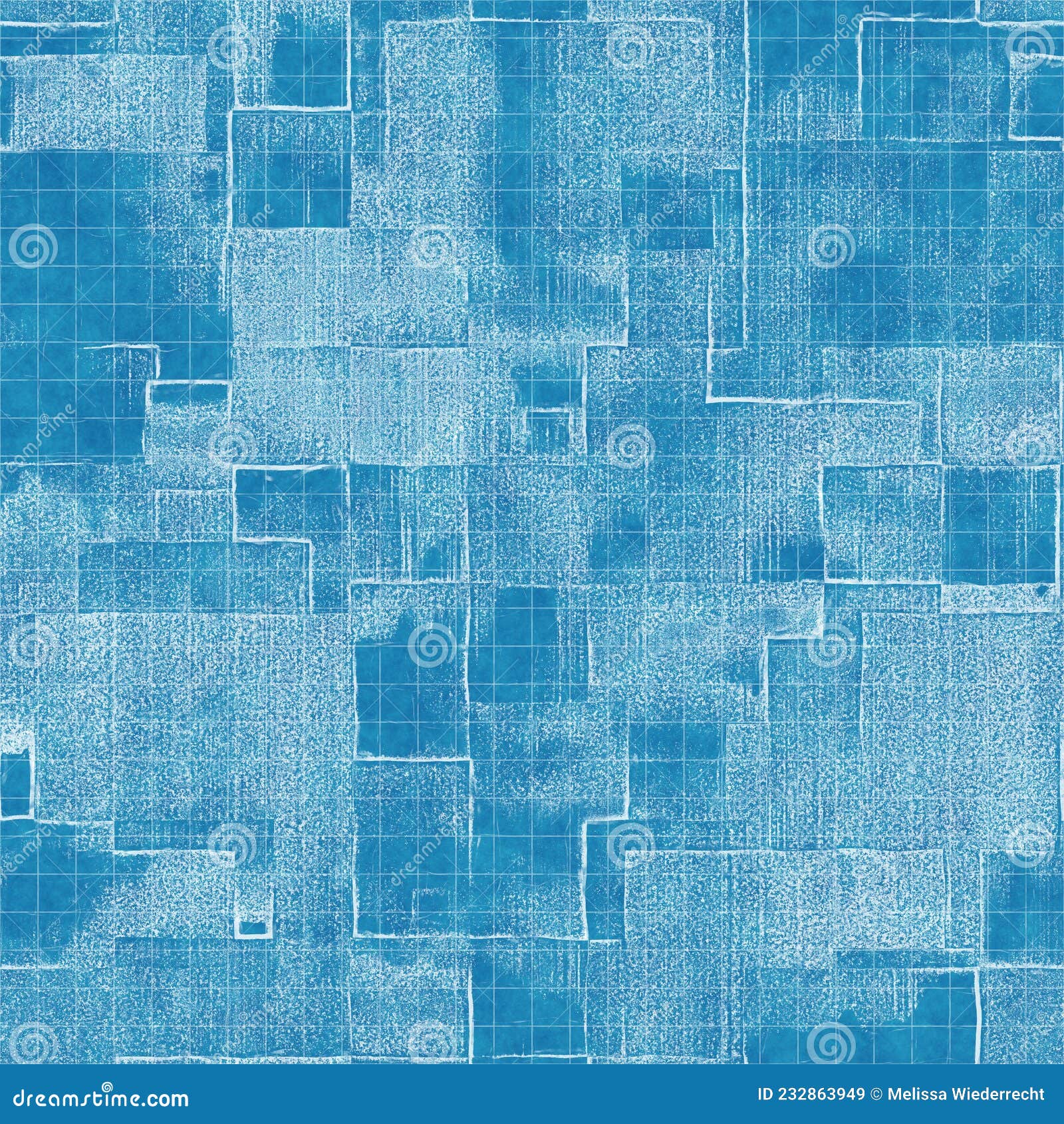 Seamless Bright Blue Blueprint Pattern for Textile and Print Stock ...