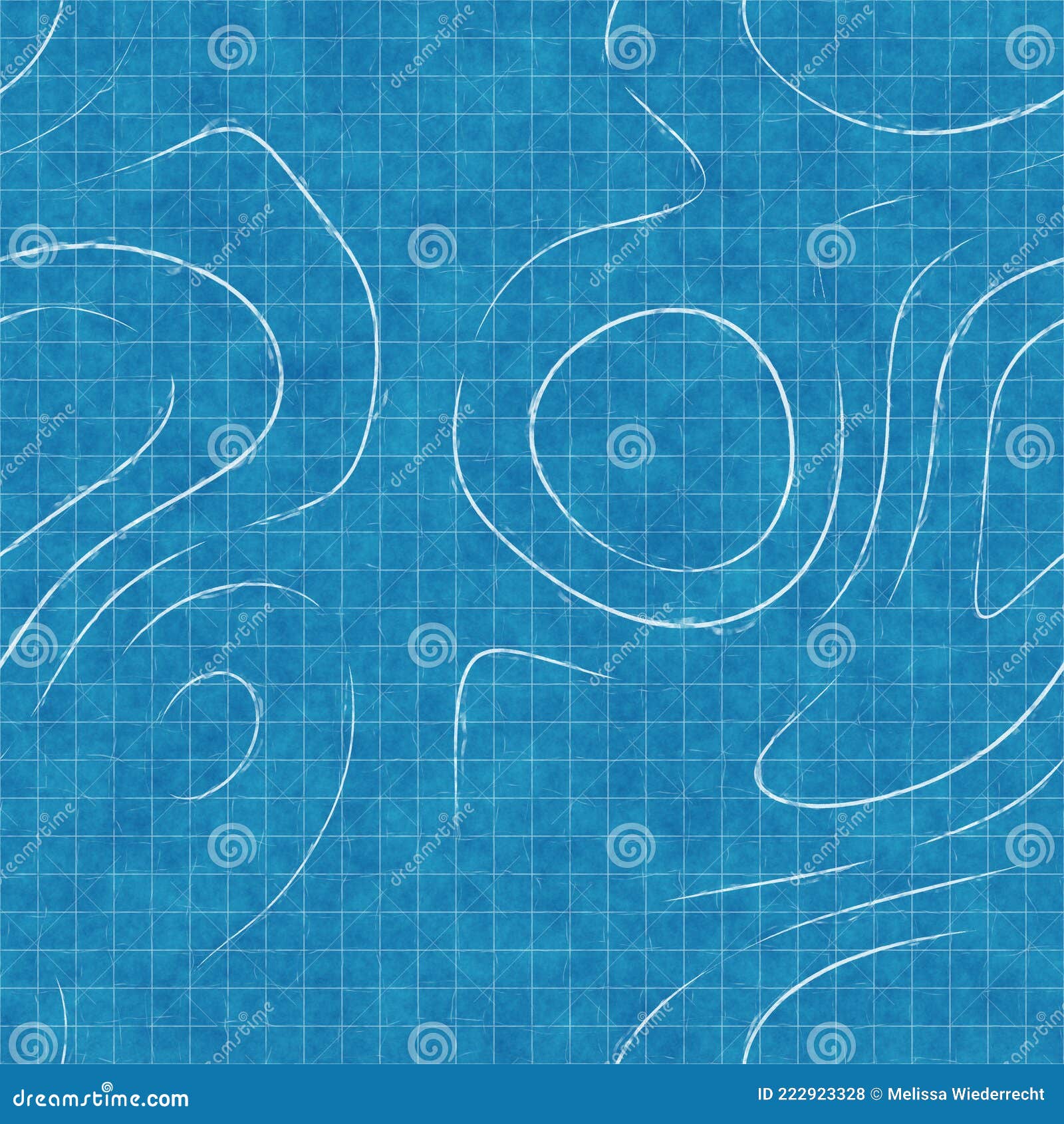 Seamless Bright Blue Blueprint Pattern for Textile and Print Stock ...