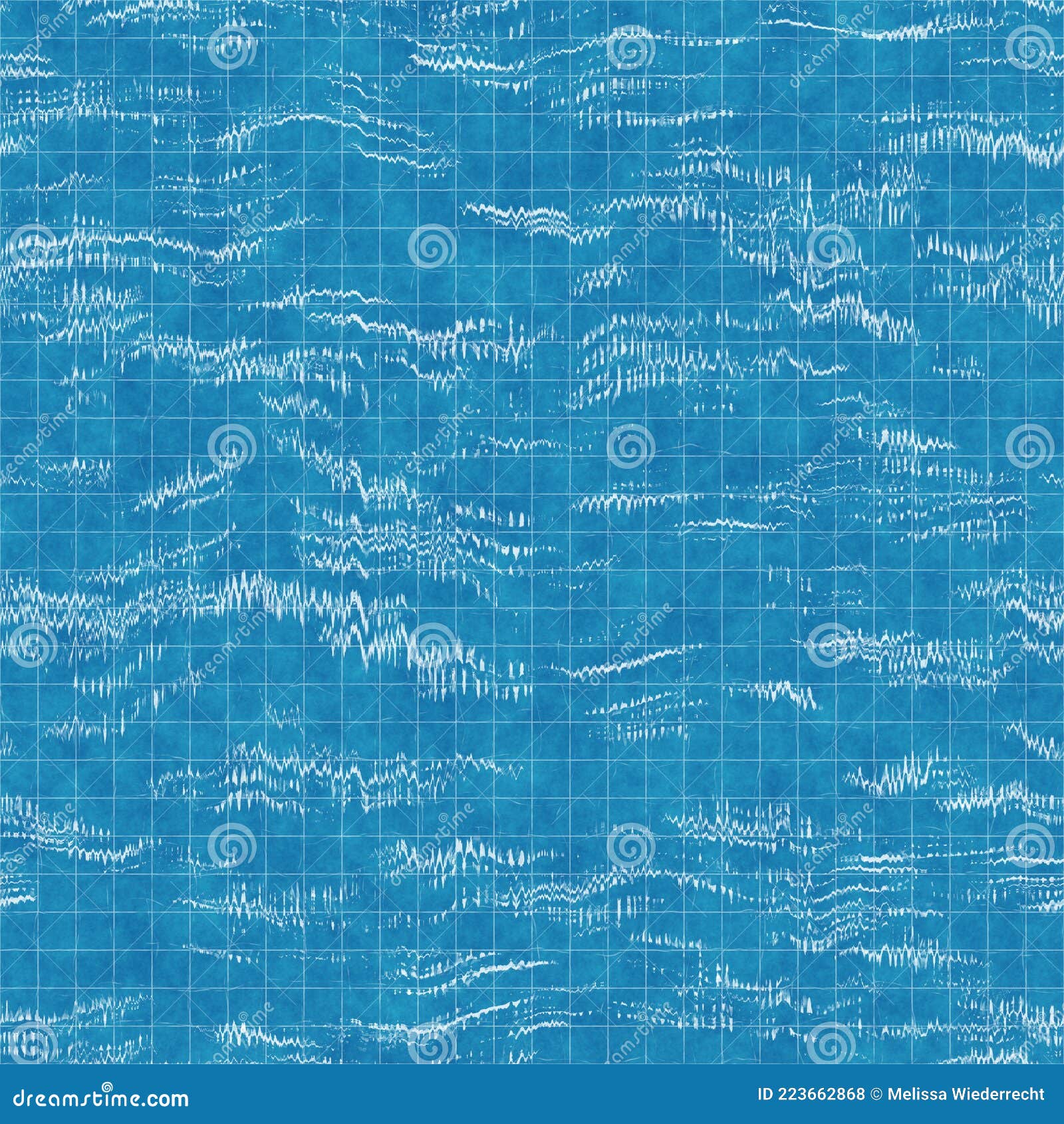 Seamless Bright Blue Blueprint Pattern for Textile and Print Stock ...