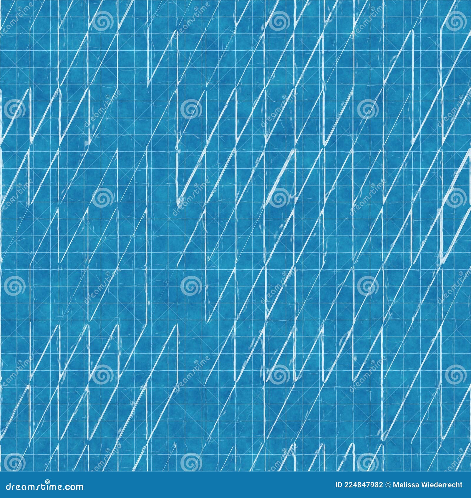 Seamless Bright Blue Blueprint Pattern for Textile and Print Stock ...
