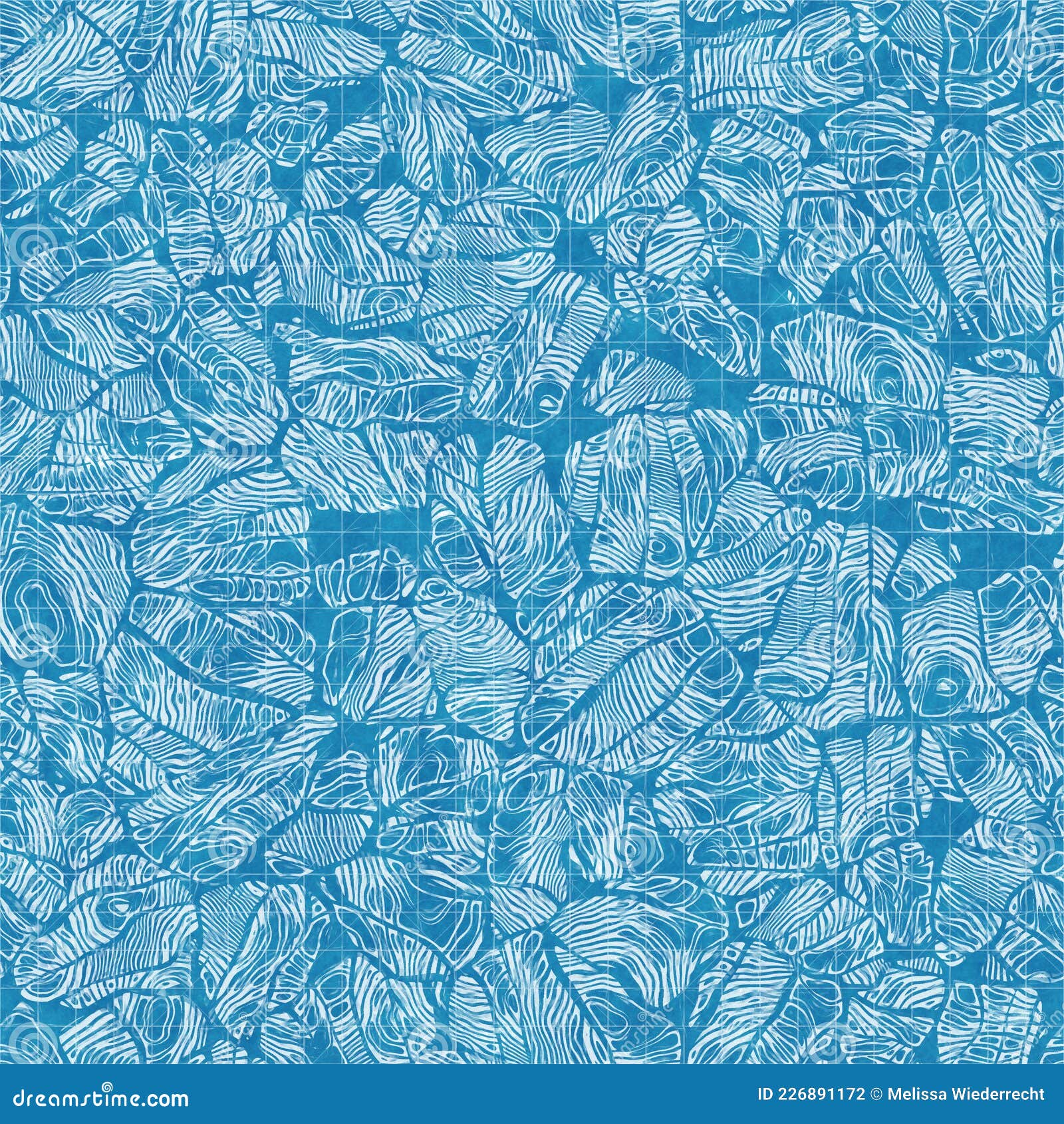 Seamless Bright Blue Blueprint Pattern for Textile and Print Stock ...
