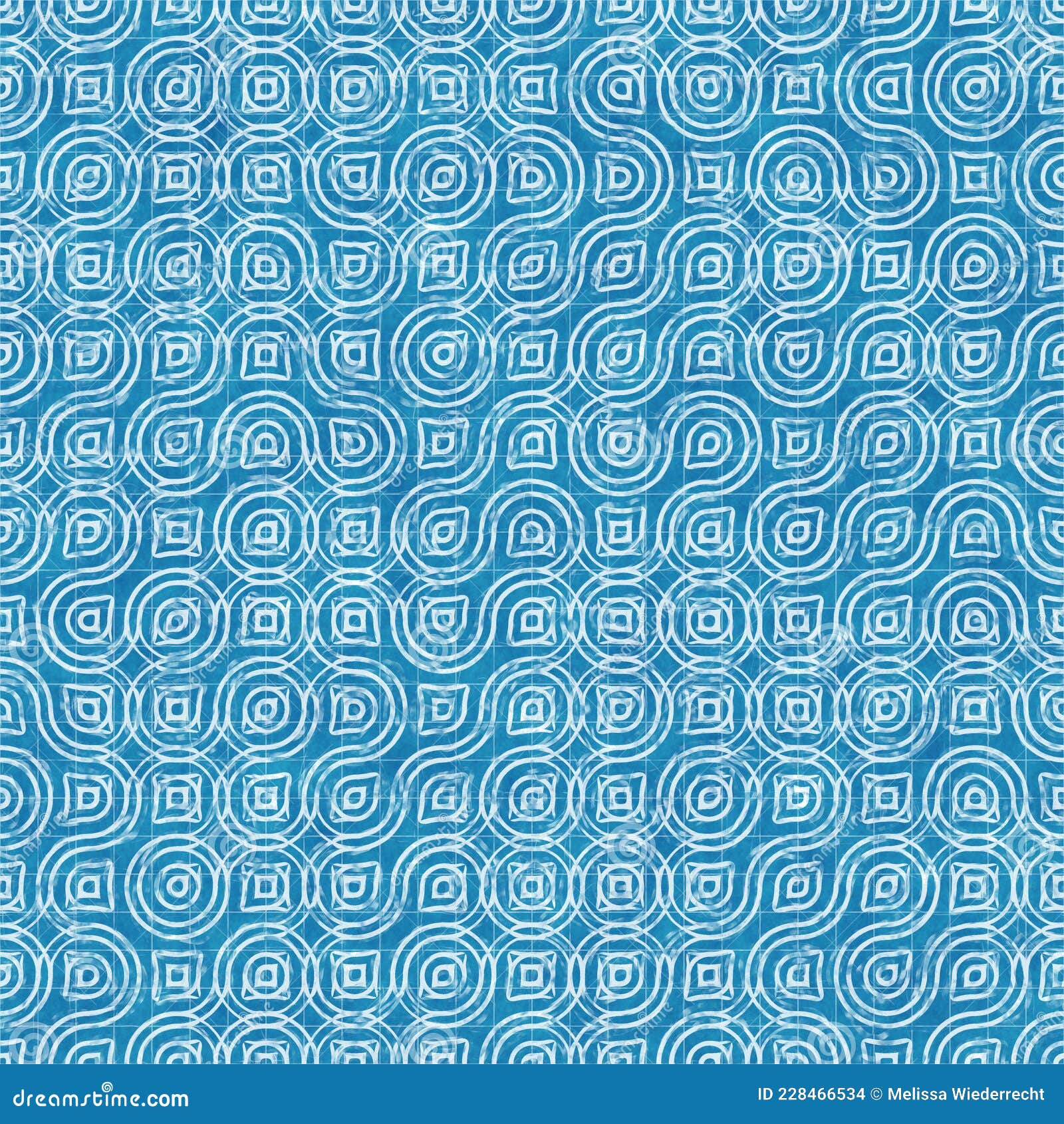 Seamless Bright Blue Blueprint Pattern for Textile and Print Stock ...