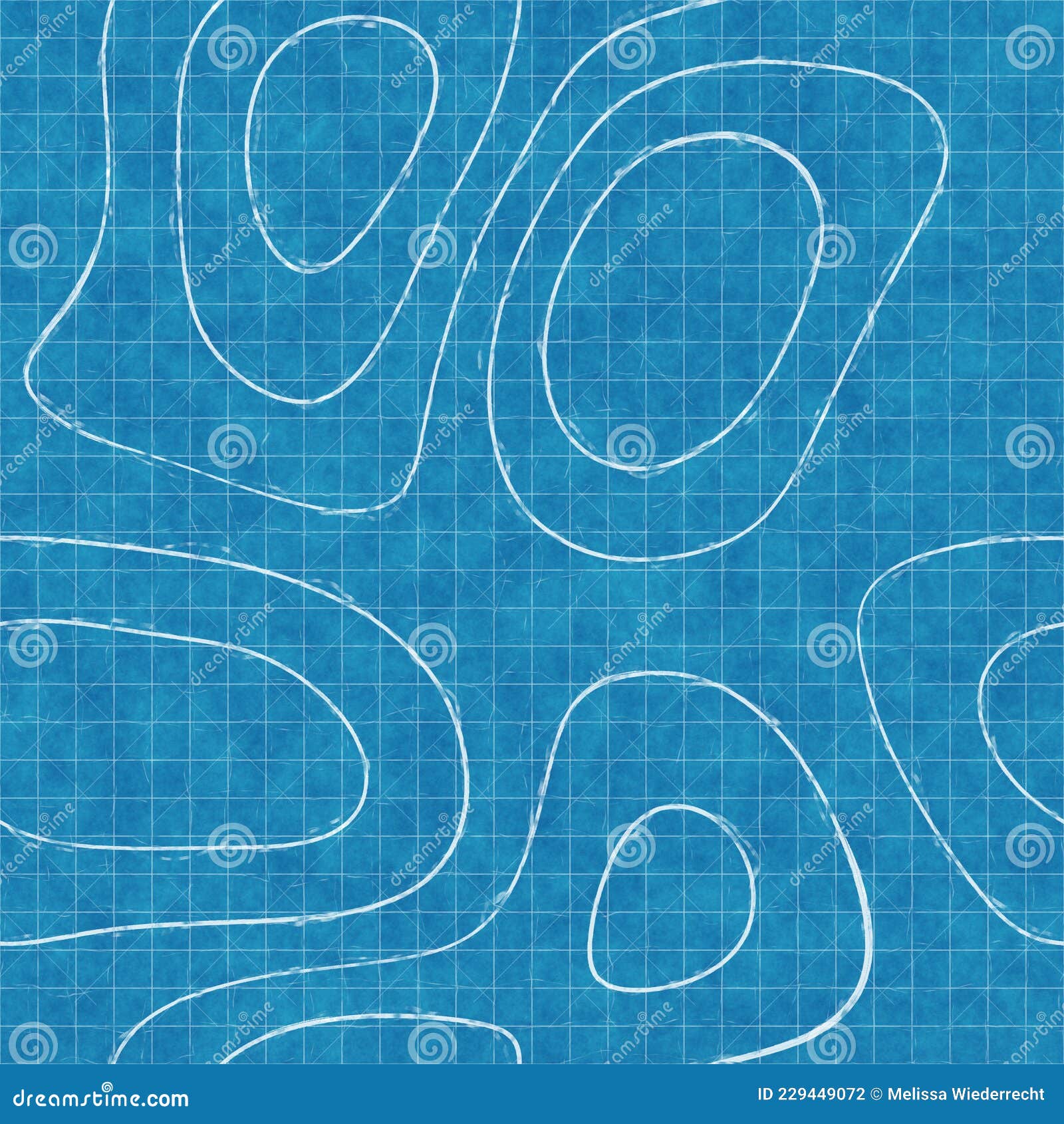 Seamless Bright Blue Blueprint Pattern for Textile and Print Stock ...