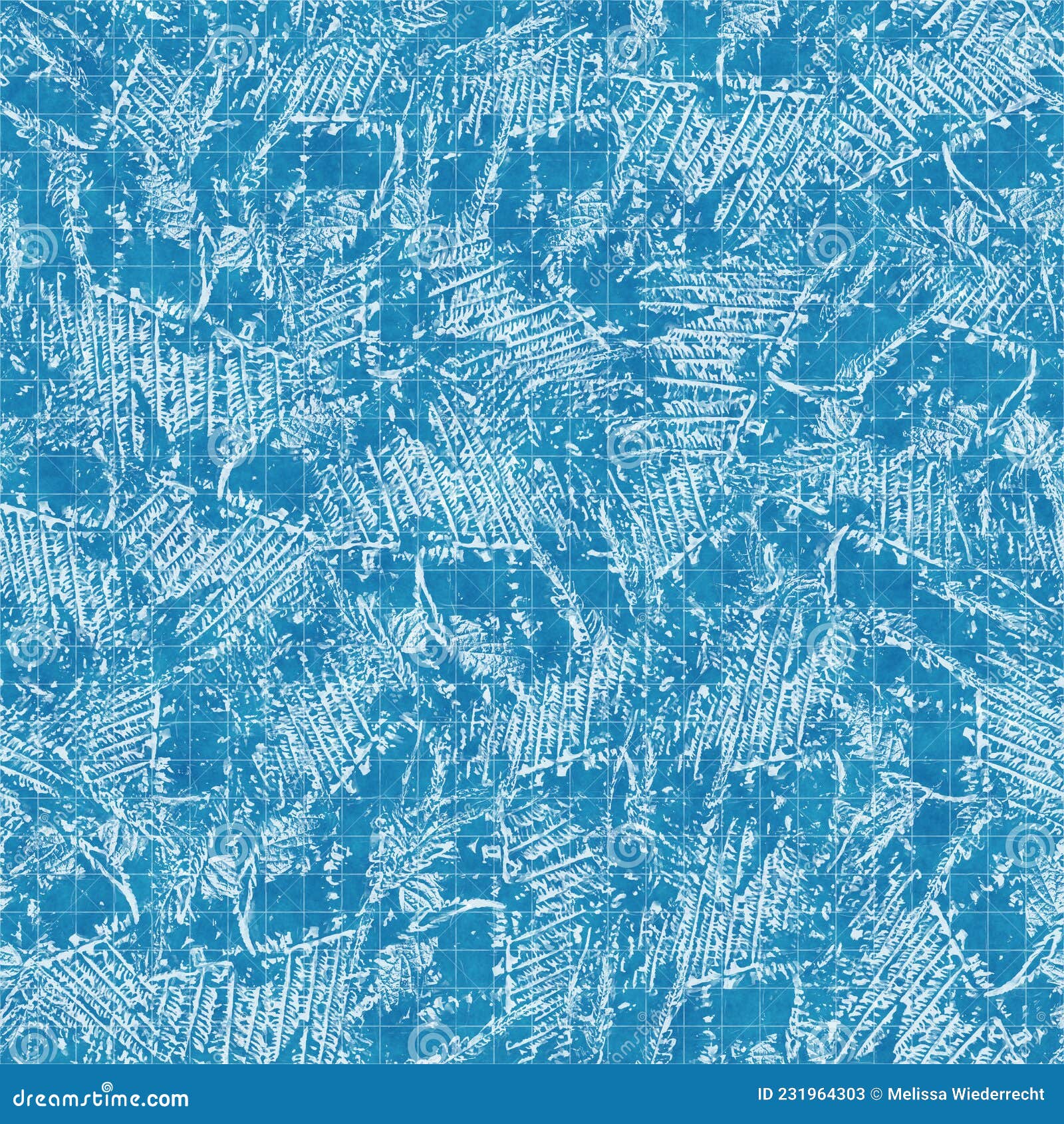 Seamless Bright Blue Blueprint Pattern for Textile and Print Stock ...