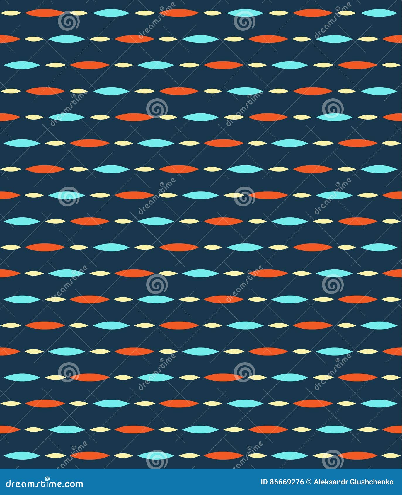 Seamless Bright Fun Abstract Horizontal Pattern with Spots Stock Vector ...