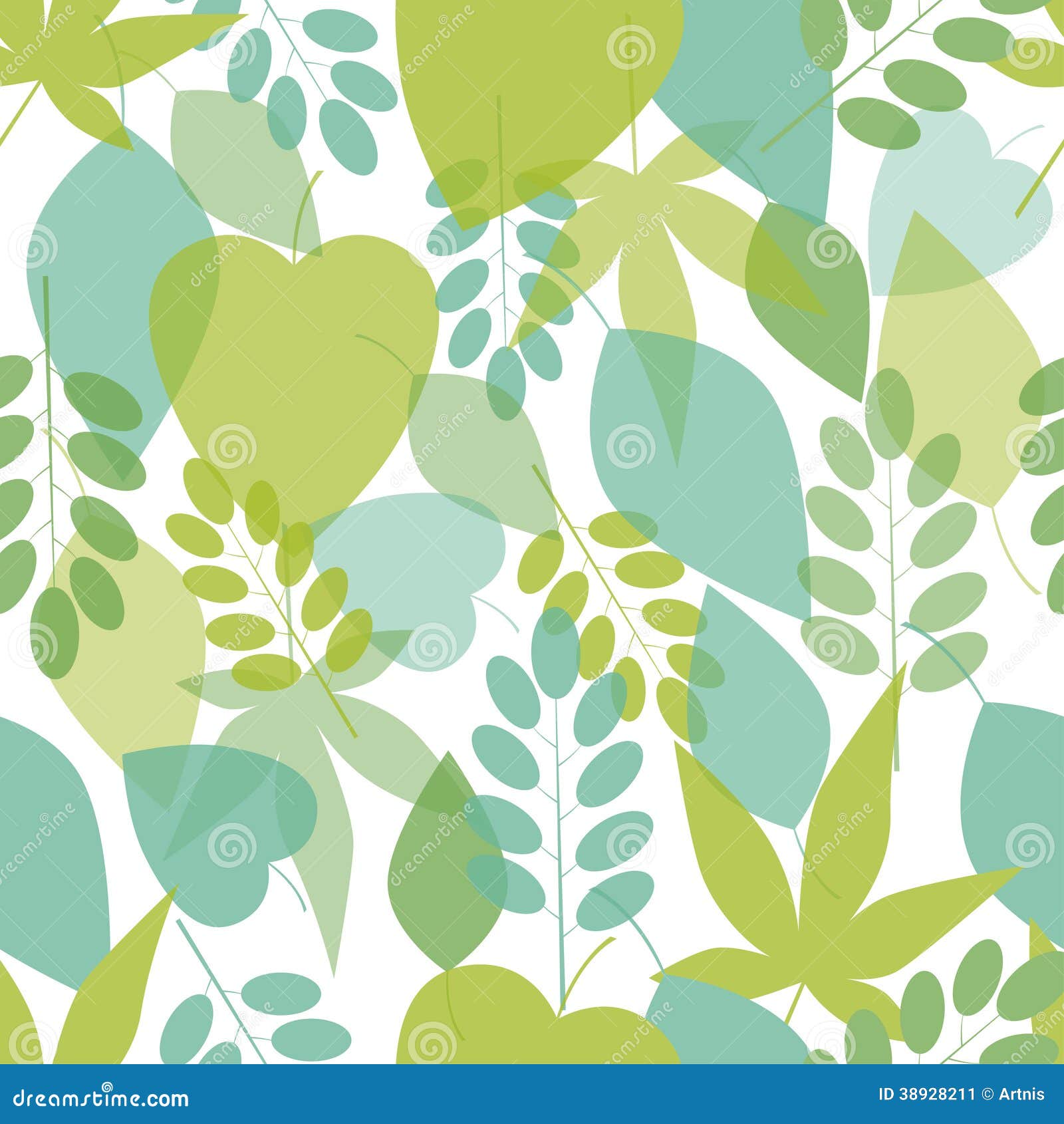 Seamless Bright Leaves Pattern/ Eps 10 Stock Vector - Illustration of ...