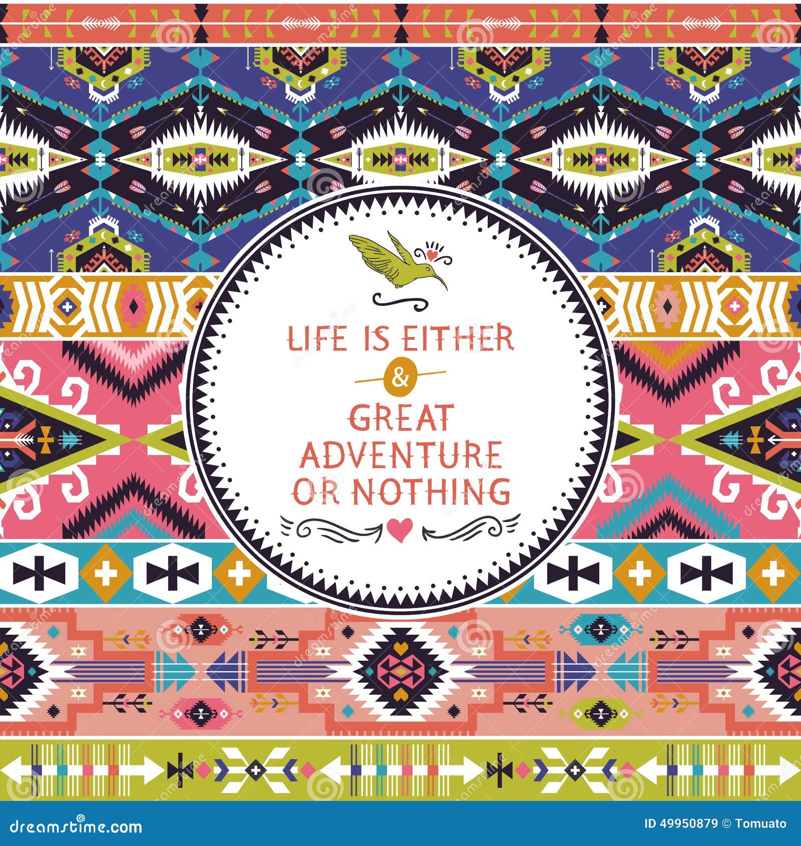 Seamless Bright Pattern with Geometric Elements in Stock Vector ...