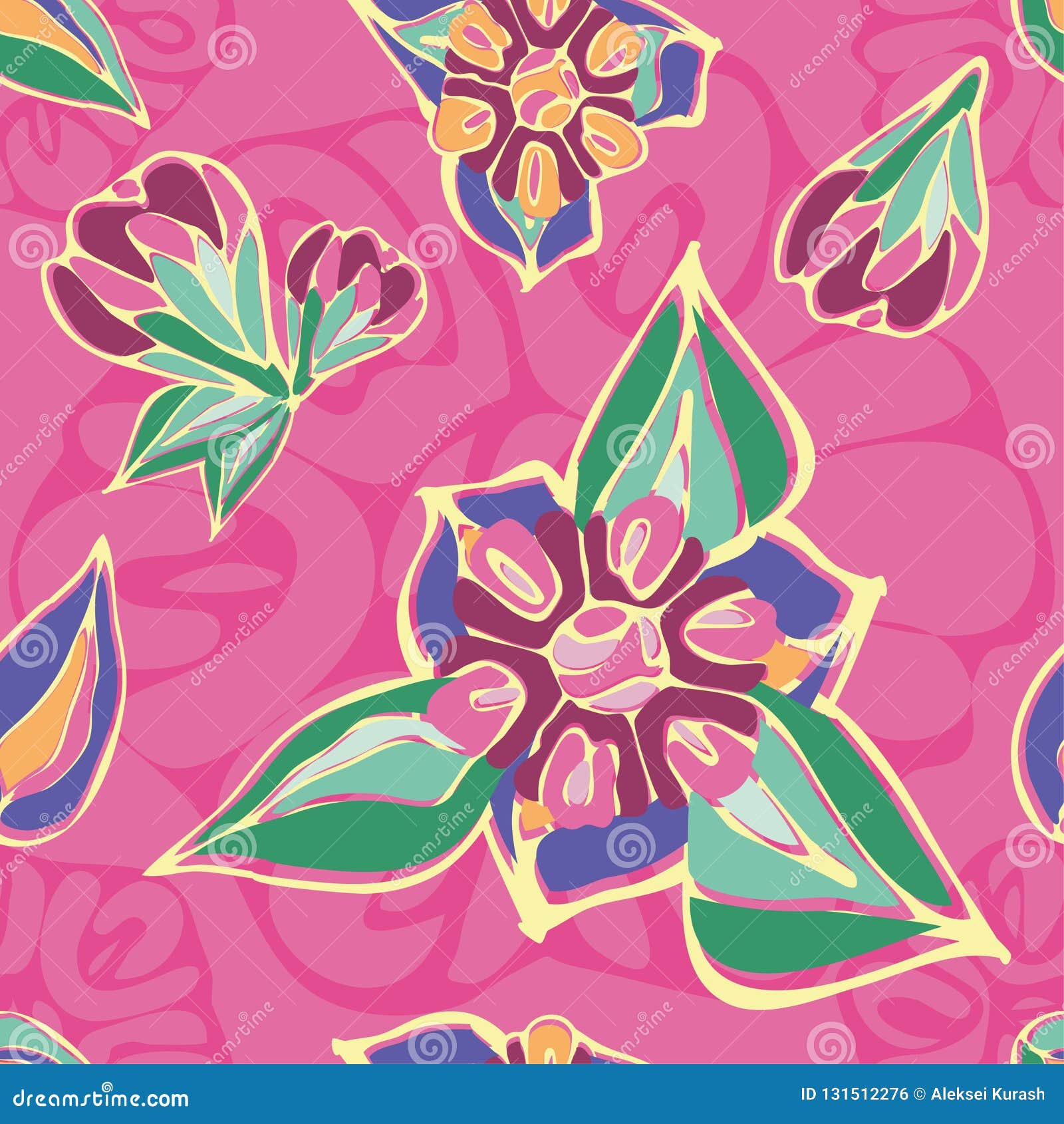 Seamless Multi-colored Pattern of Bright Colors Stock Vector ...