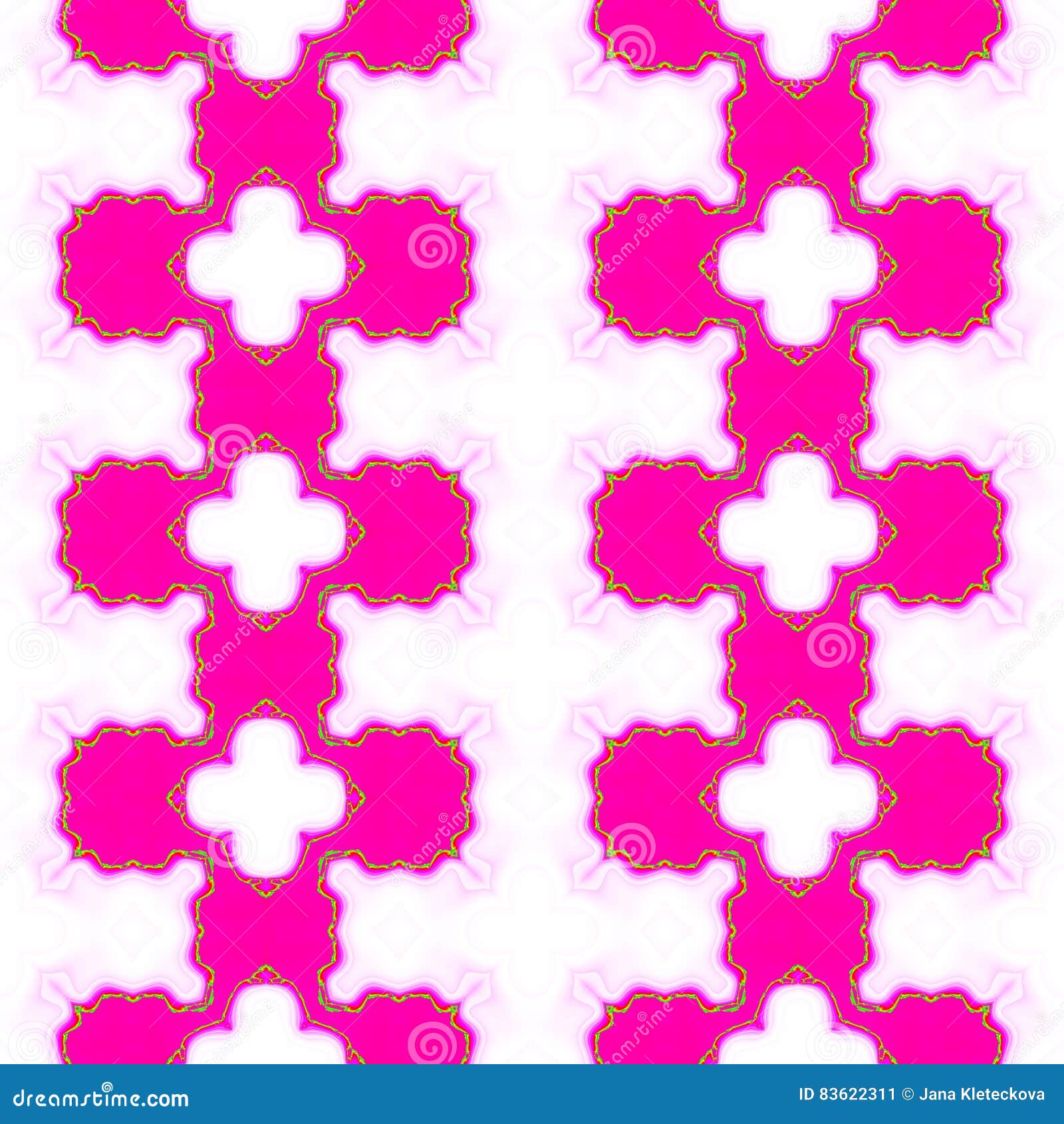Seamless Bright Pink Decorative Strip Pattern Stock Illustration ...