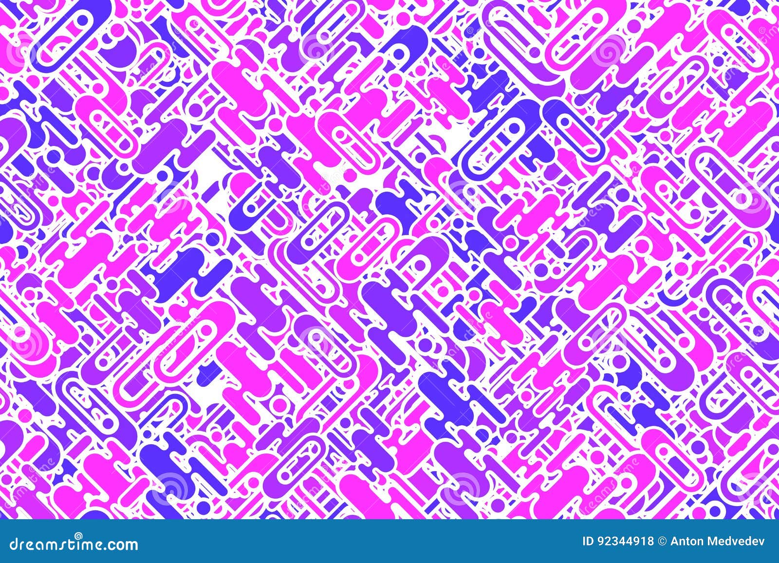 Seamless Bright Pink Forms and Shapes Plating Wrapping Pattern Stock ...