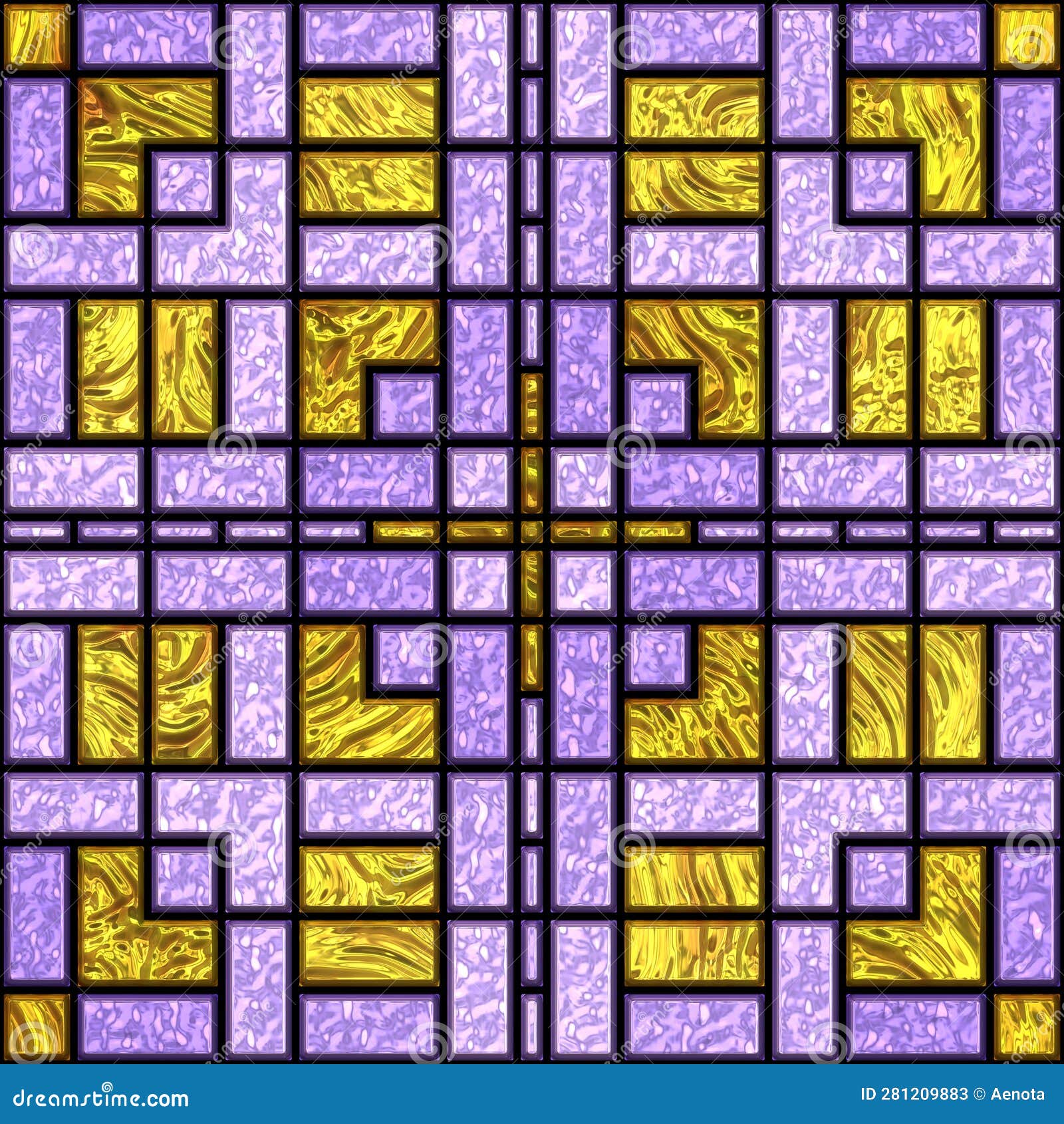 Seamless Bright Stained Glass Pattern Stock Illustration - Illustration ...