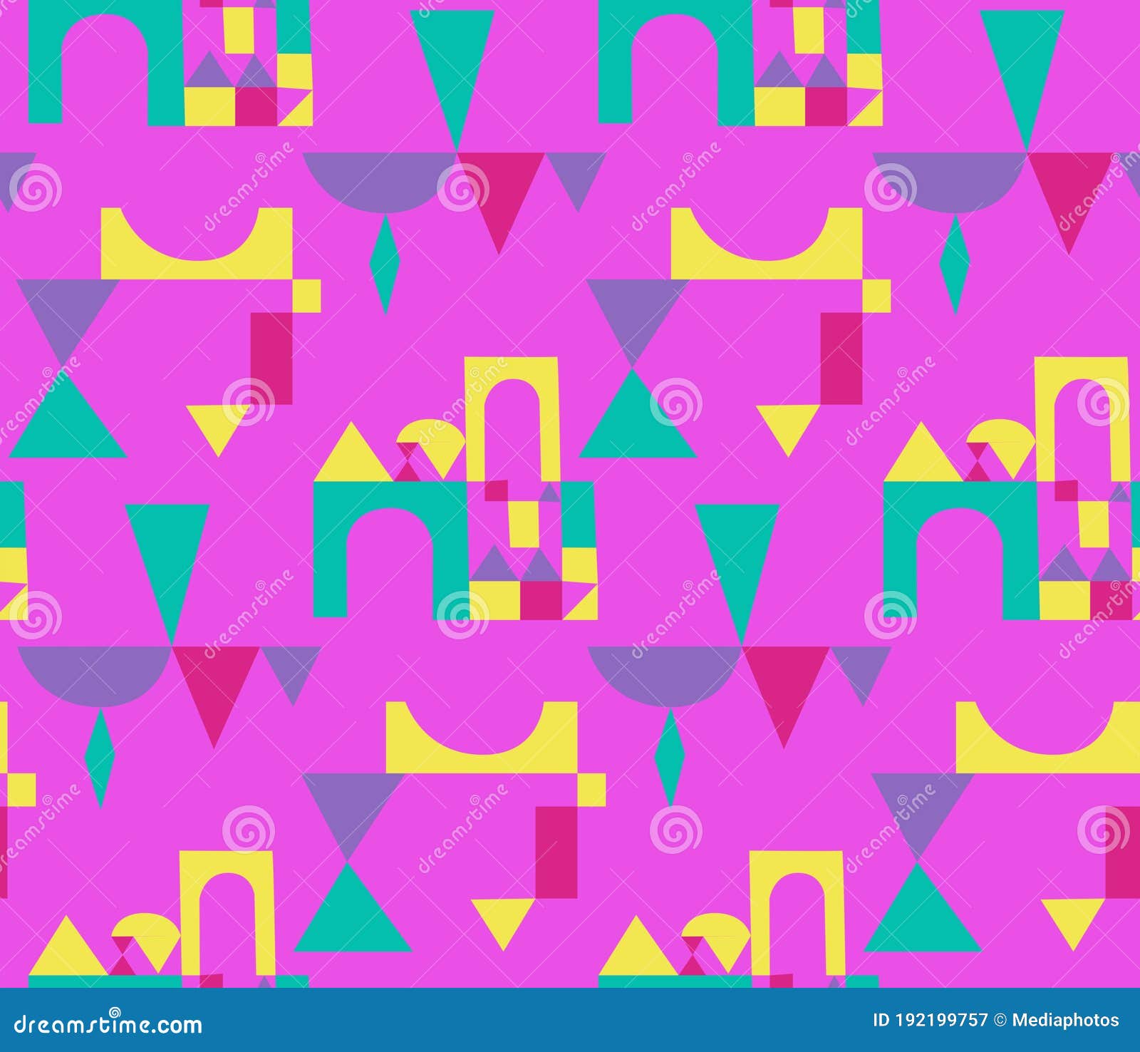 Seamless Bright Summer Pattern Stock Vector - Illustration of geometric ...