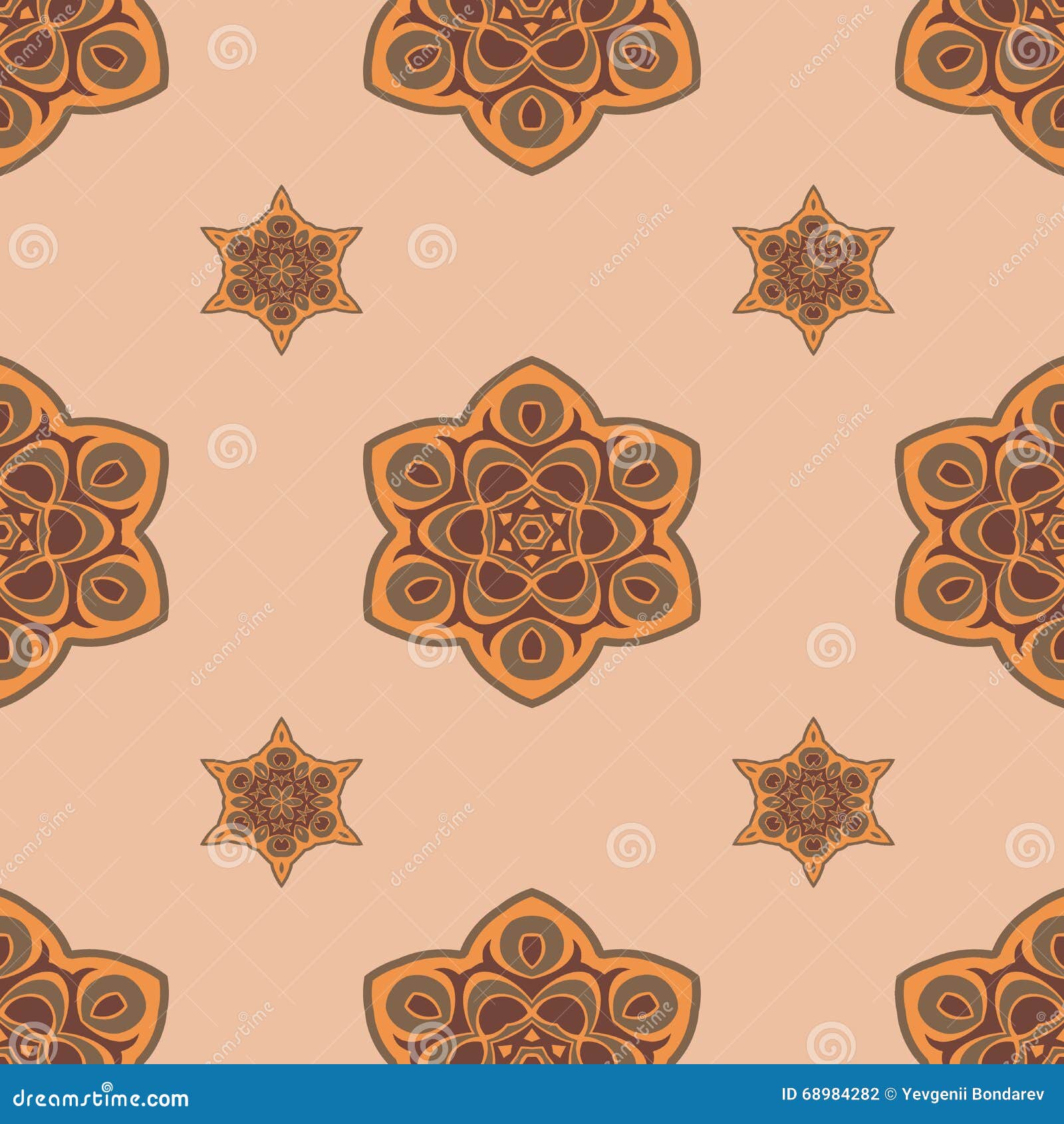 Seamless Brown Background Boho Chic Stock Vector - Illustration of chic ...