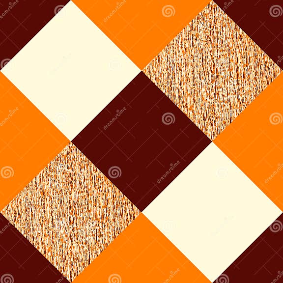 Seamless Brown Checkered Pattern Design Stock Illustration ...