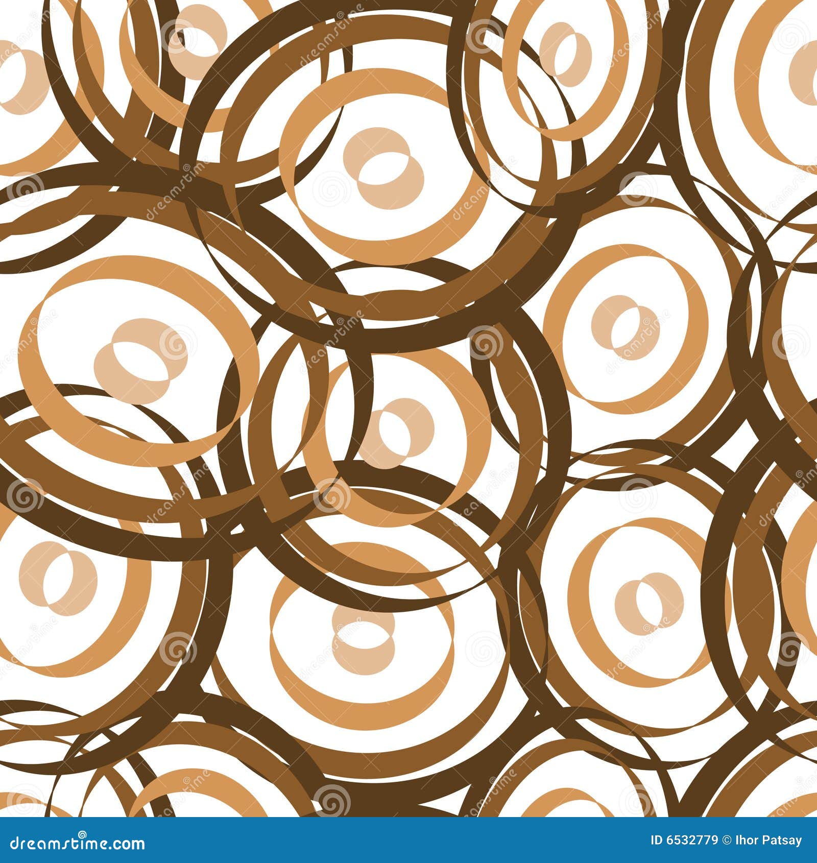 Seamless Brown Circle Patterns Stock Vector - Illustration of painting ...