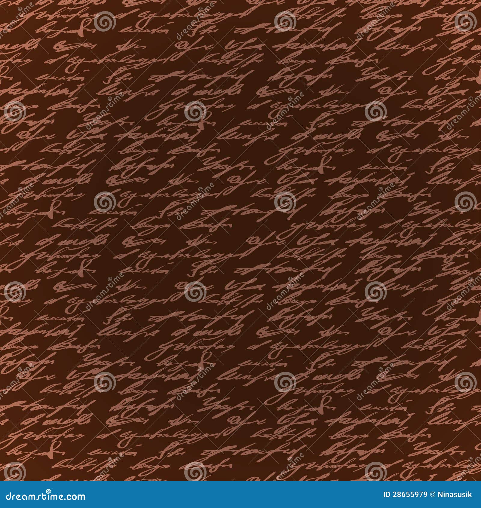 Seamless Brown Elegance Hand Write Pattern Stock Vector - Illustration ...
