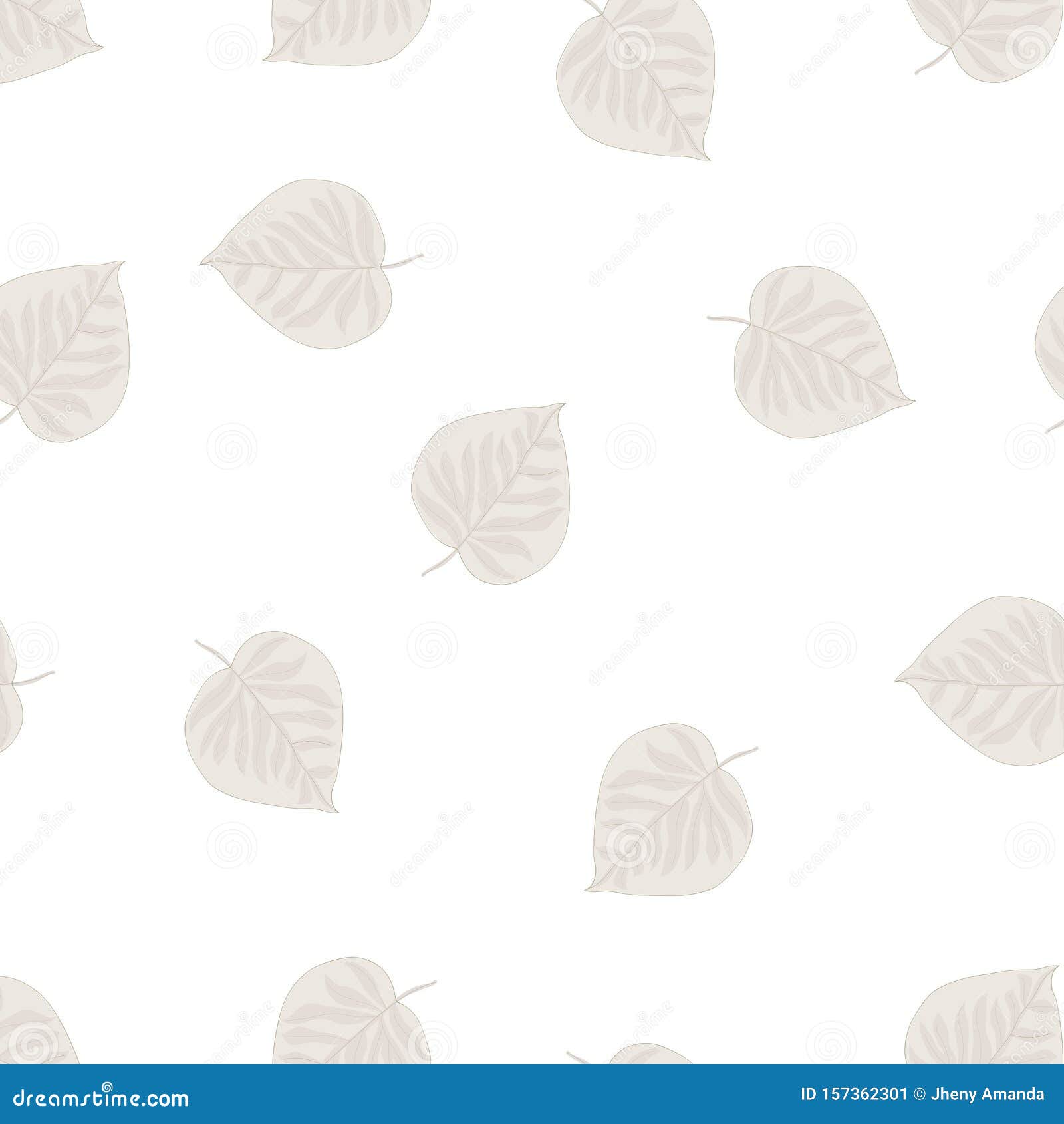 Seamless Brown Leaf Pattern Stock Illustration - Illustration of banner ...