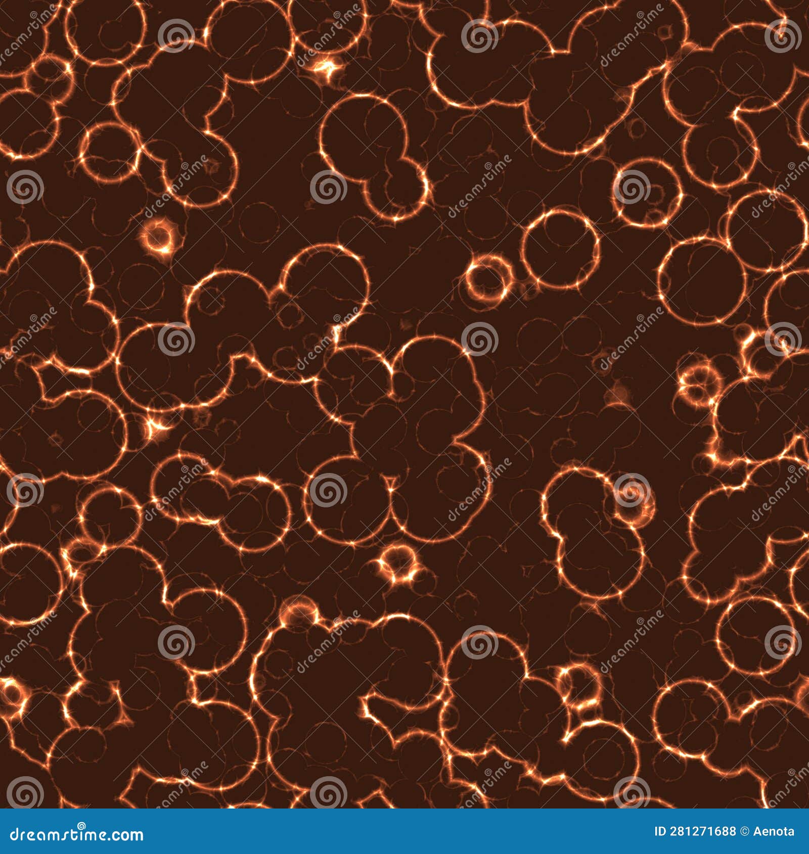 Seamless Brown Microorganisms Pattern Stock Illustration - Illustration ...