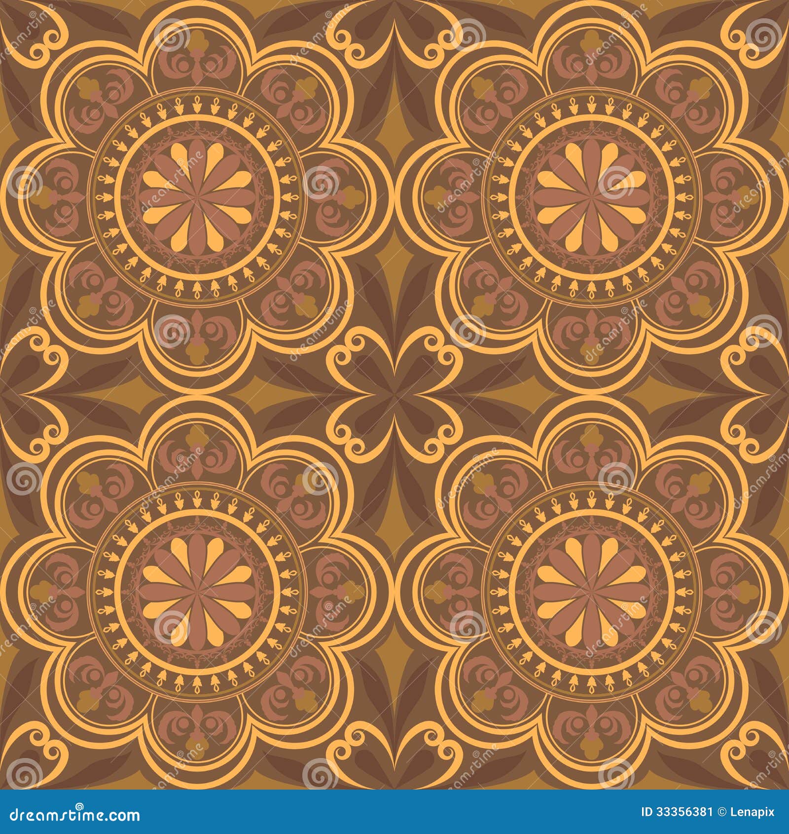 Seamless brown pattern. stock vector. Illustration of paper - 33356381