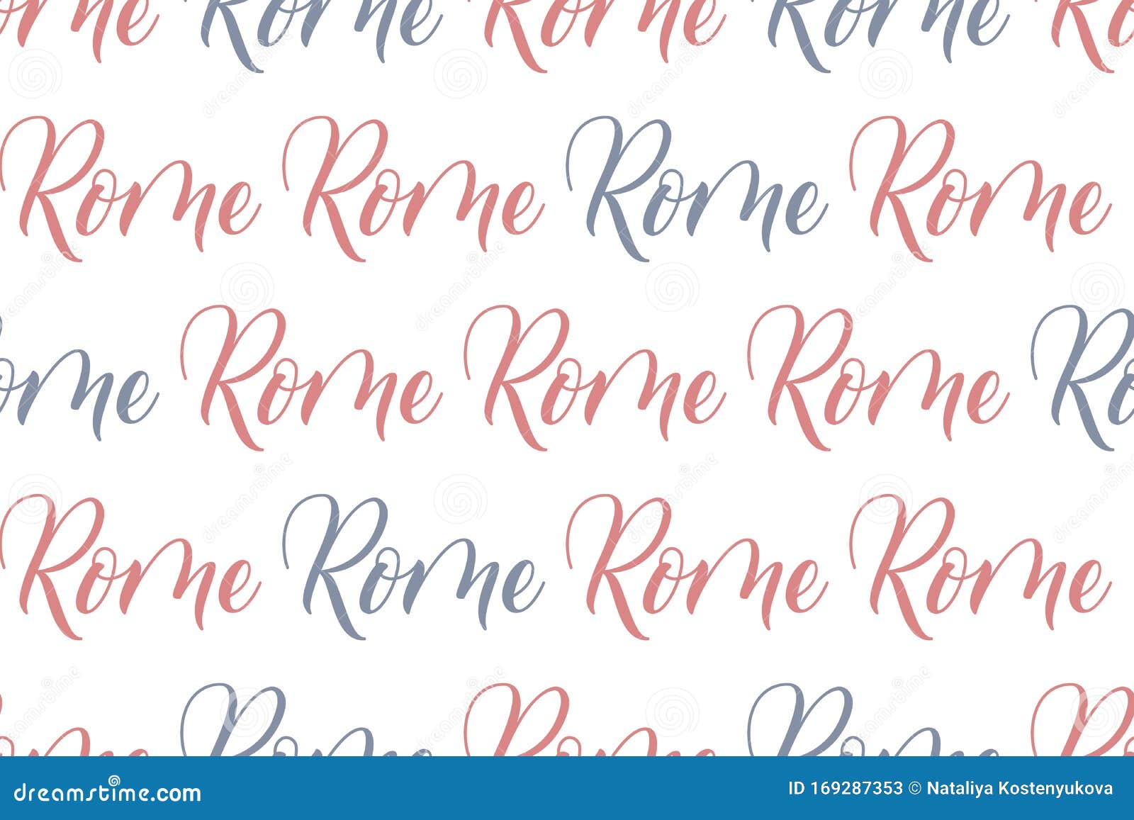 Seamless Brush Calligraphy Rome Stock Vector - Illustration of ...