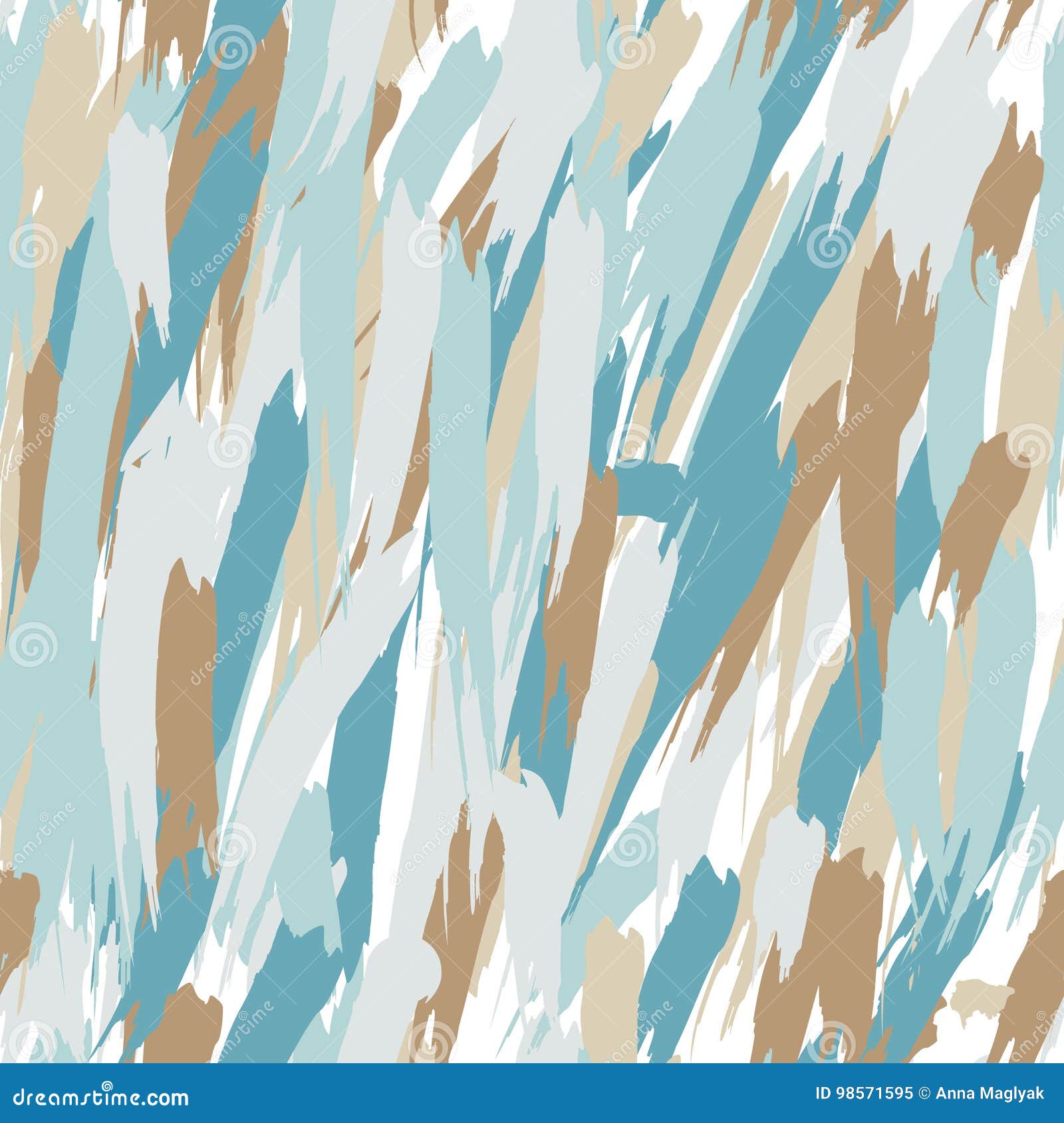 Seamless Brush Stroke Pattern Stock Vector - Illustration of gouache ...