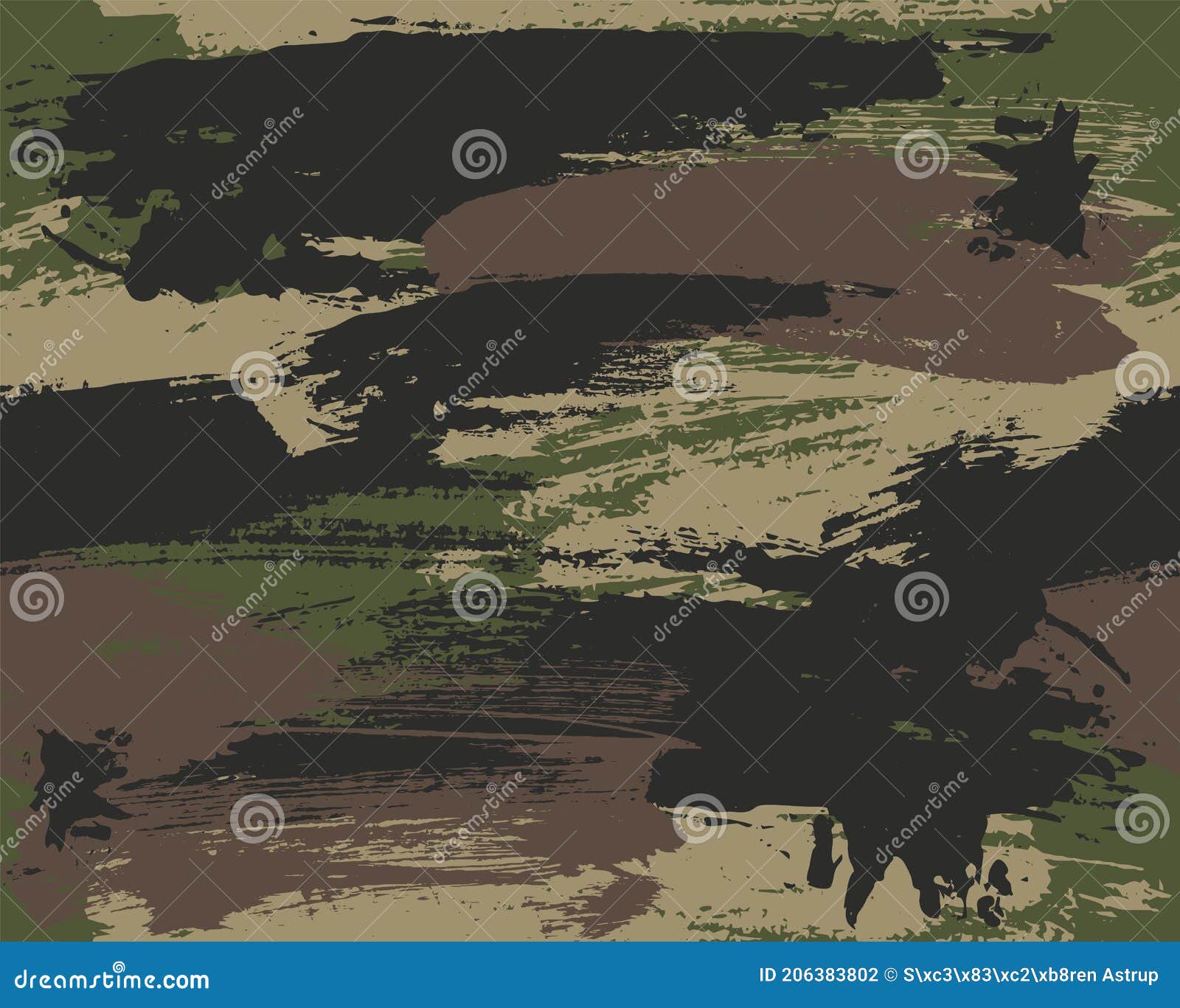 Seamless Brushstroke Camouflage All Over Pattern Stock Vector ...