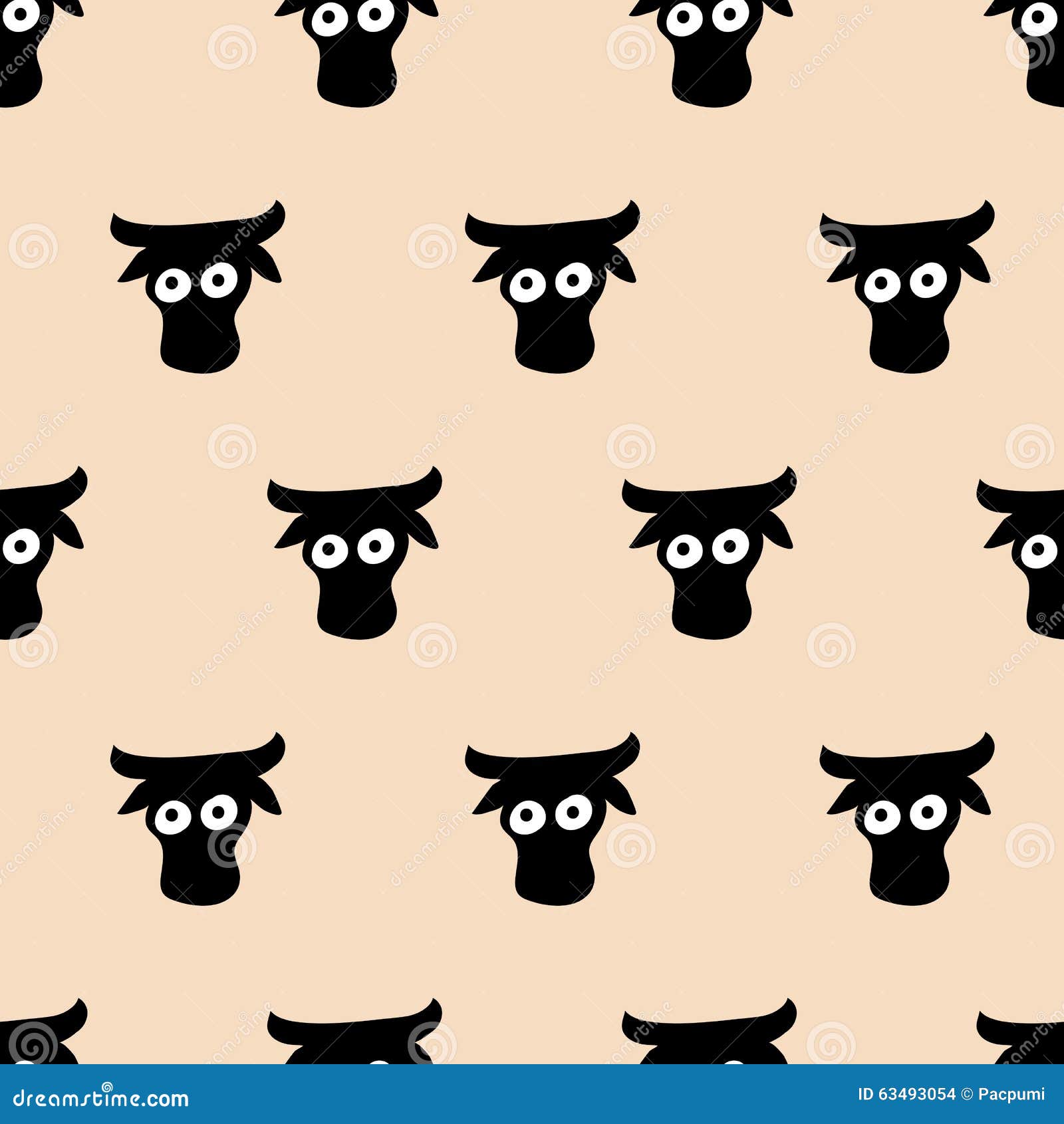 Seamless buffalo pattern stock illustration. Illustration of buffalo ...