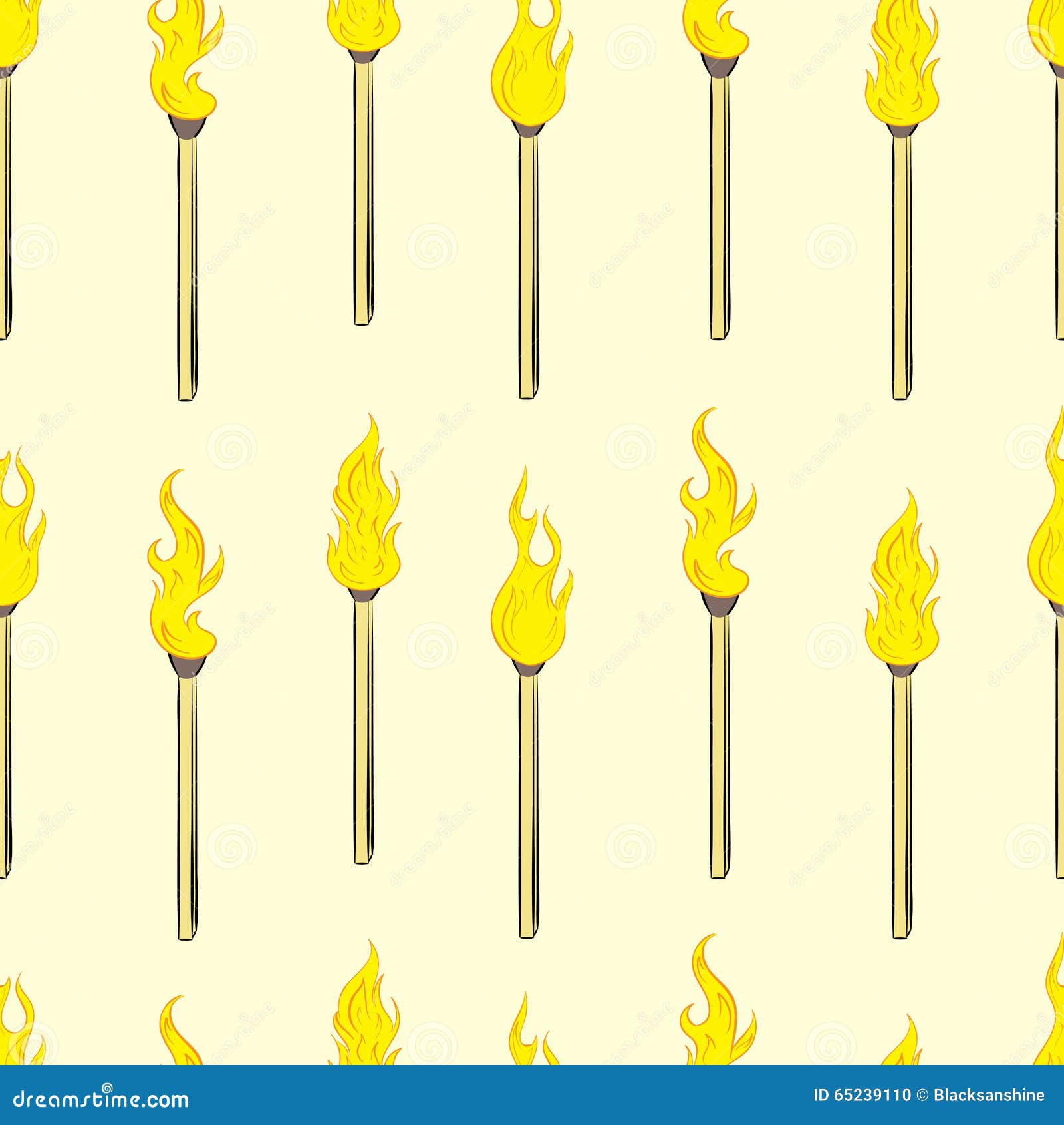 Seamless Burning Matchsticks Stock Vector - Illustration of graphical ...