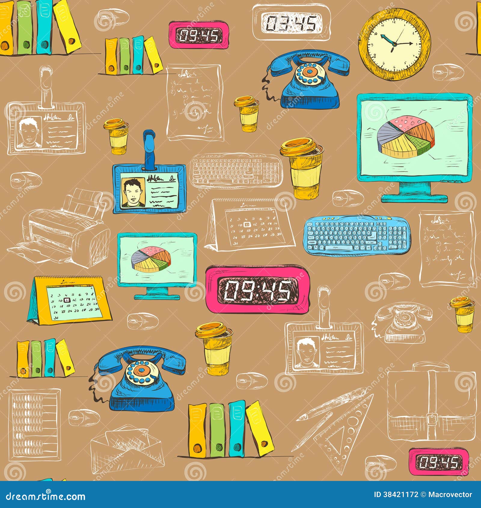 Set Of 10 Seamless Business Patterns Cartoon Vector | CartoonDealer.com ...