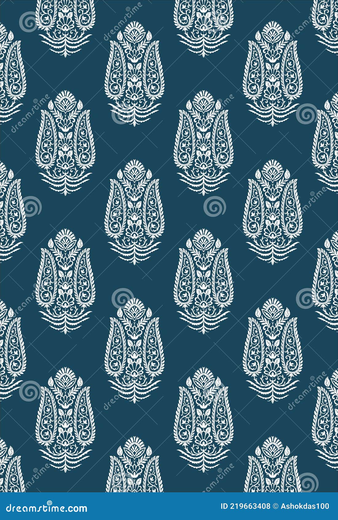 Seamless Buta Pattern, Decorative Design Stock Illustration ...