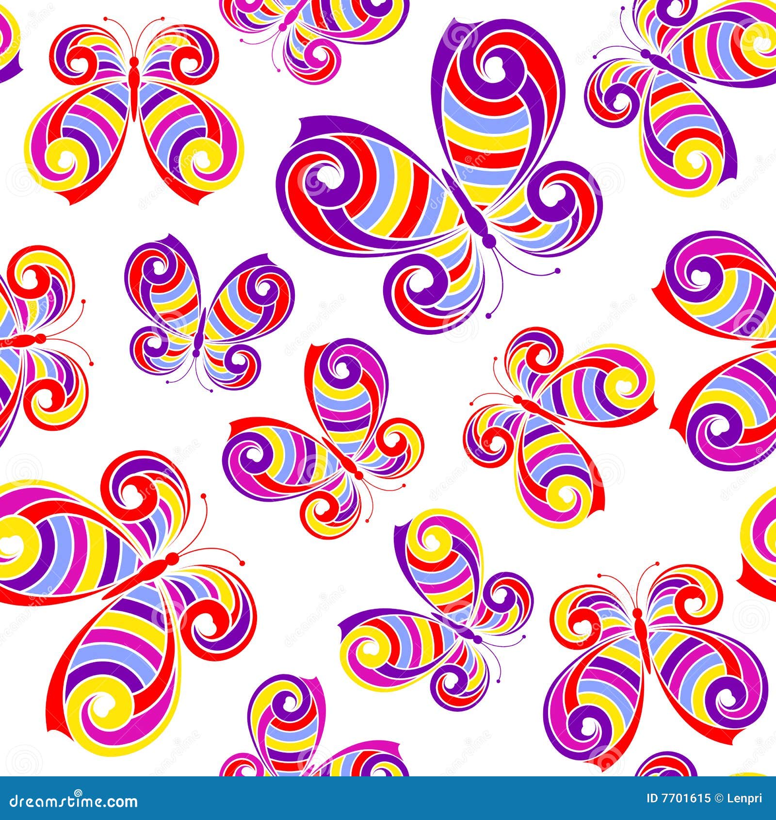 Seamless With Butterflies Picture. Image: 7701615