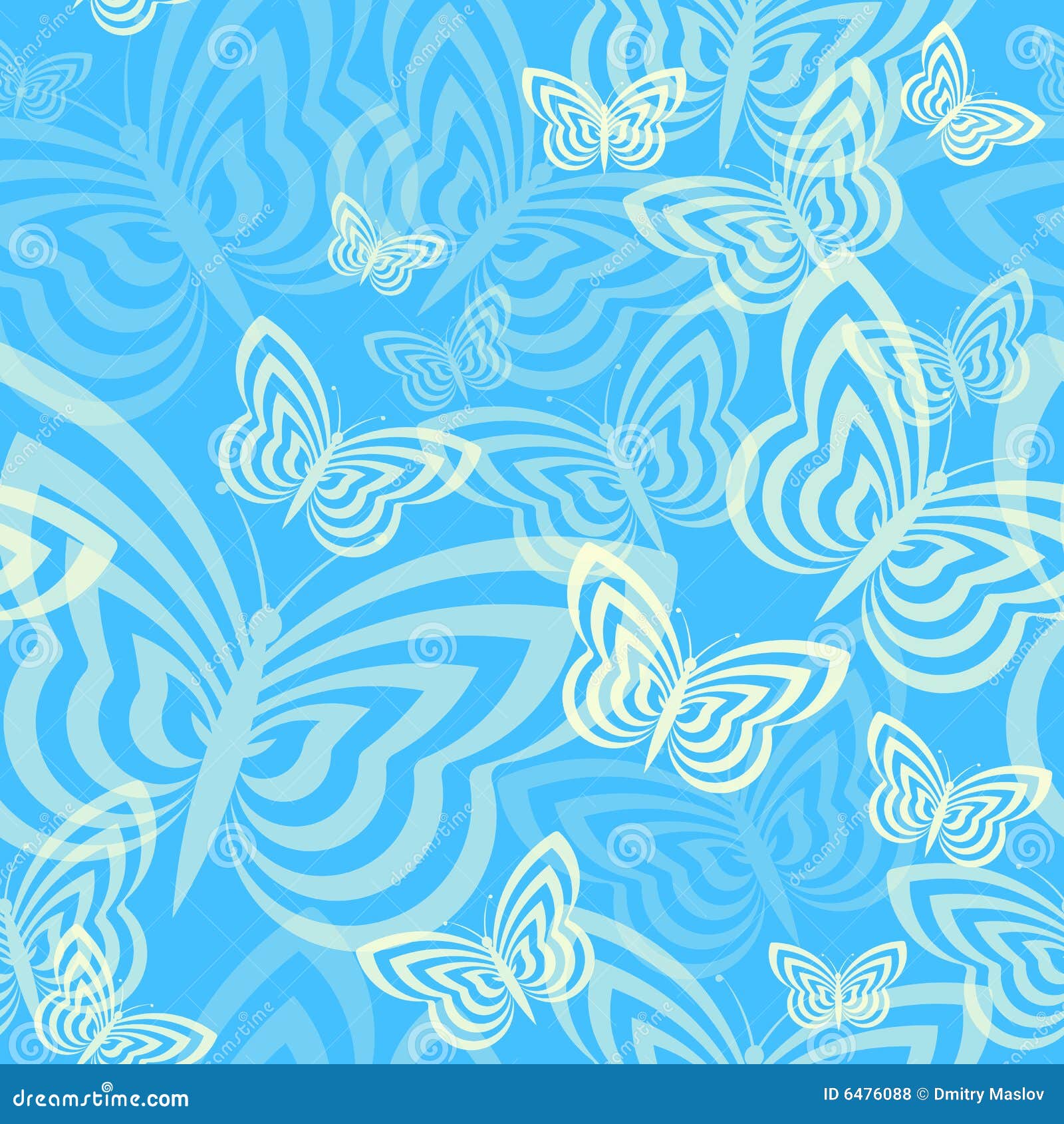 Butterfly Pattern Illustration For Design Layouts Royalty-Free Cartoon ...