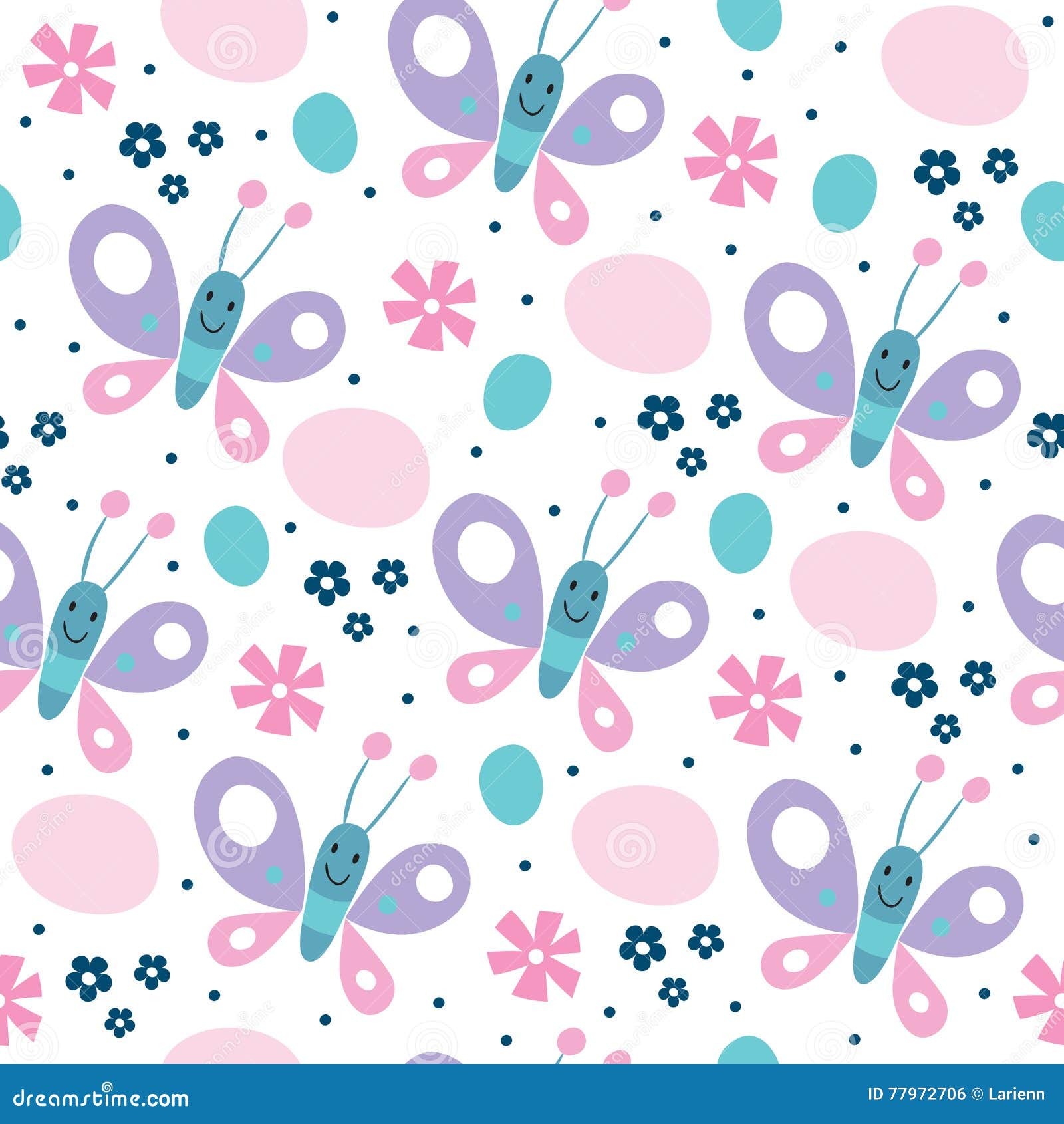 Seamless Butterfly Pattern Vector Illustration Stock Vector ...