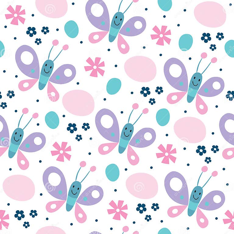 Seamless Butterfly Pattern Vector Illustration Stock Vector ...