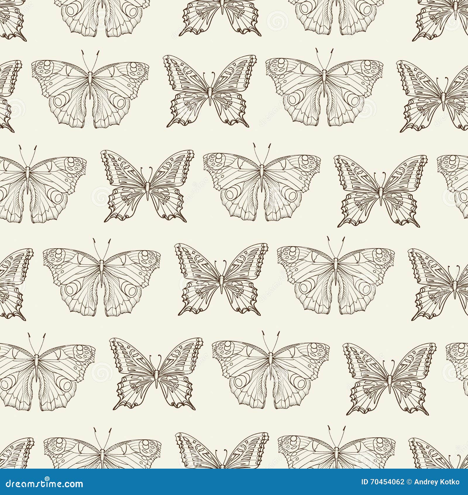 The Seamless Butterfy Card. Stock Vector - Illustration of paper ...