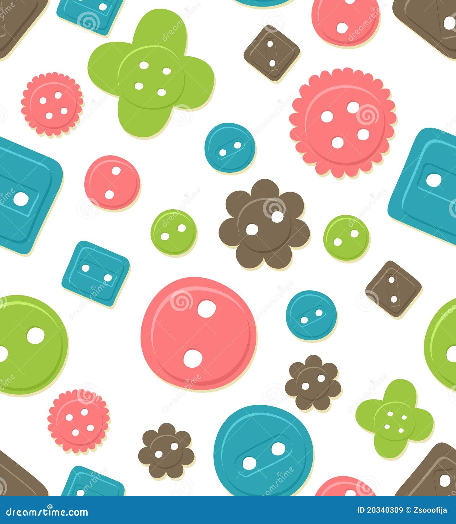 Seamless button pattern stock vector. Illustration of cool - 20340309