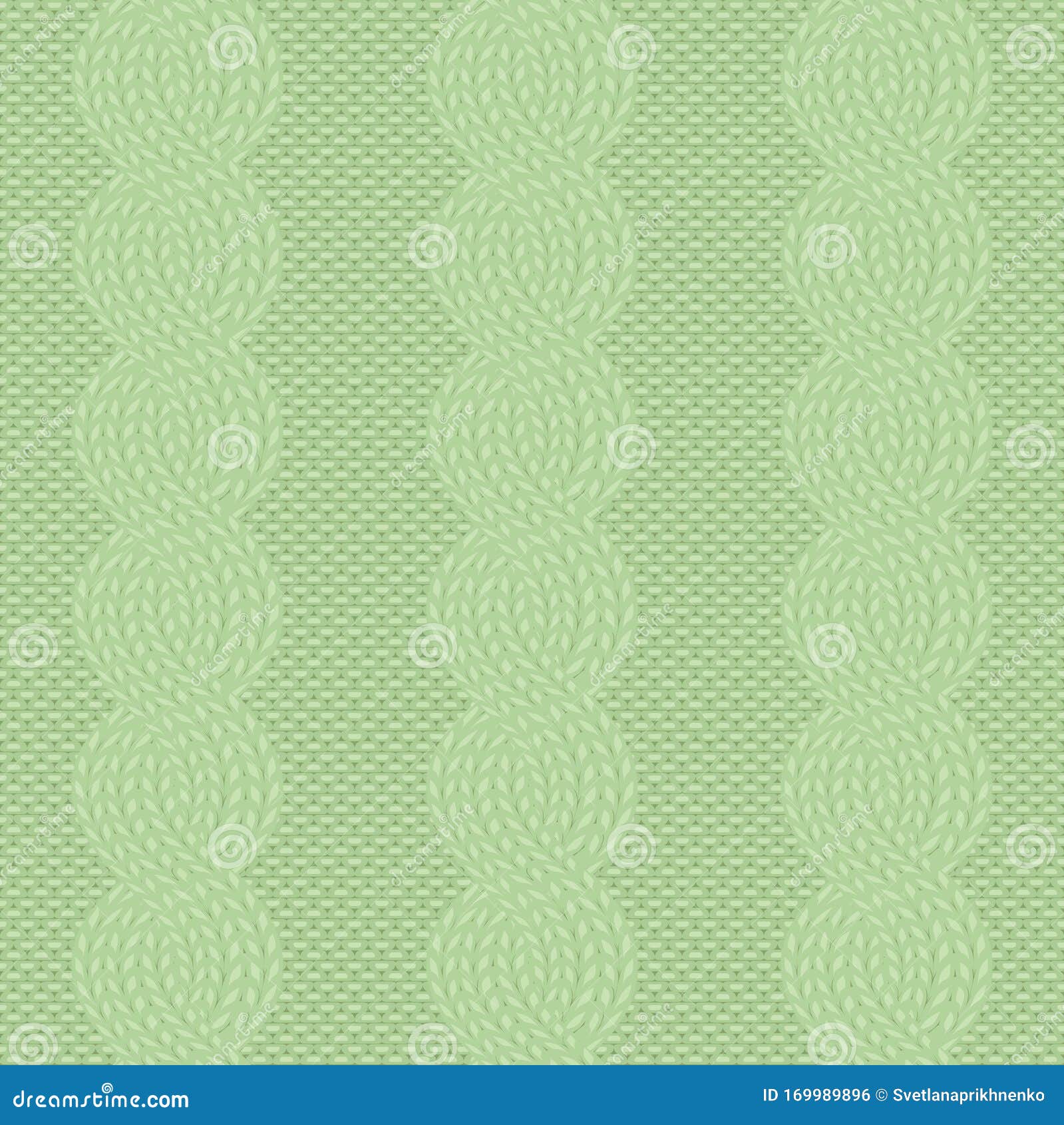 Cable knit green pattern stock vector. Illustration of cable - 169989896