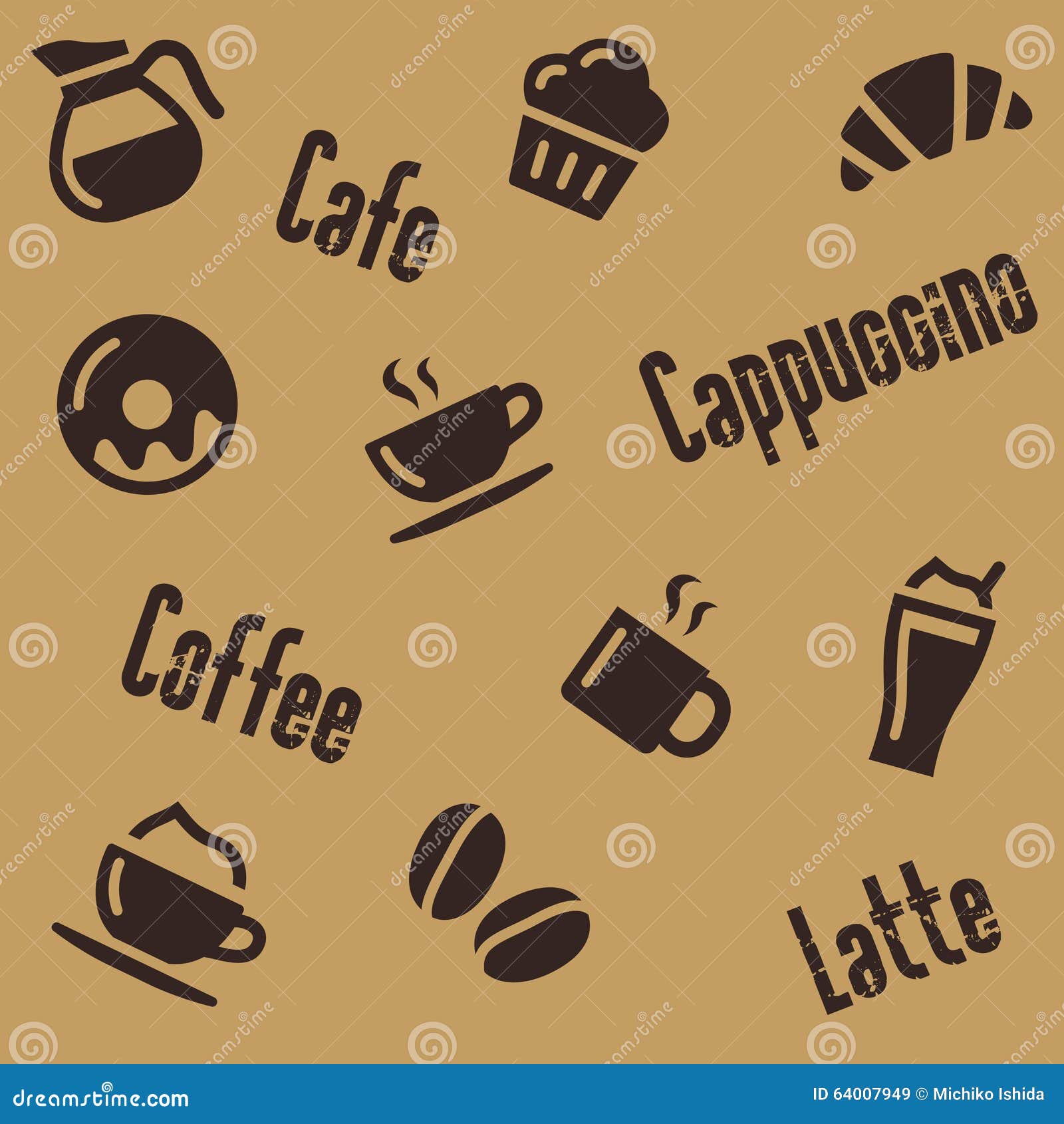 Cafe Pattern With Doodle Tea Pots, Cups, Inspirational Quotes And ...