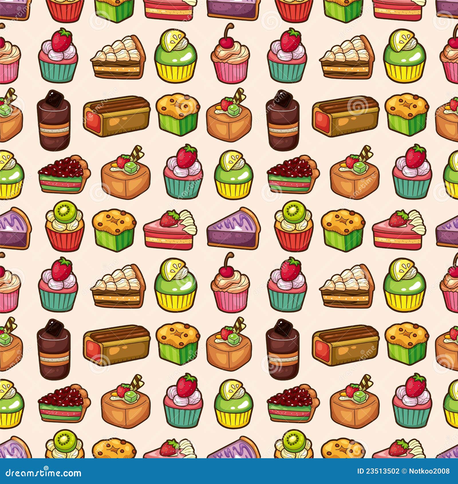 Seamless cake pattern stock vector. Illustration of happy - 23513502