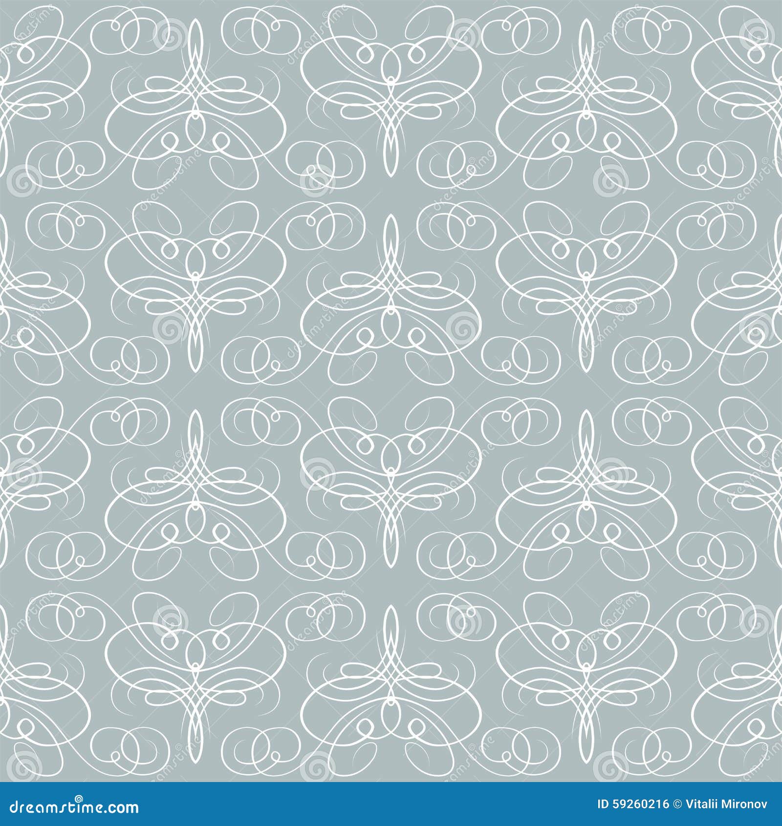 Seamless Calligraphic Pattern Stock Vector - Illustration of damask ...