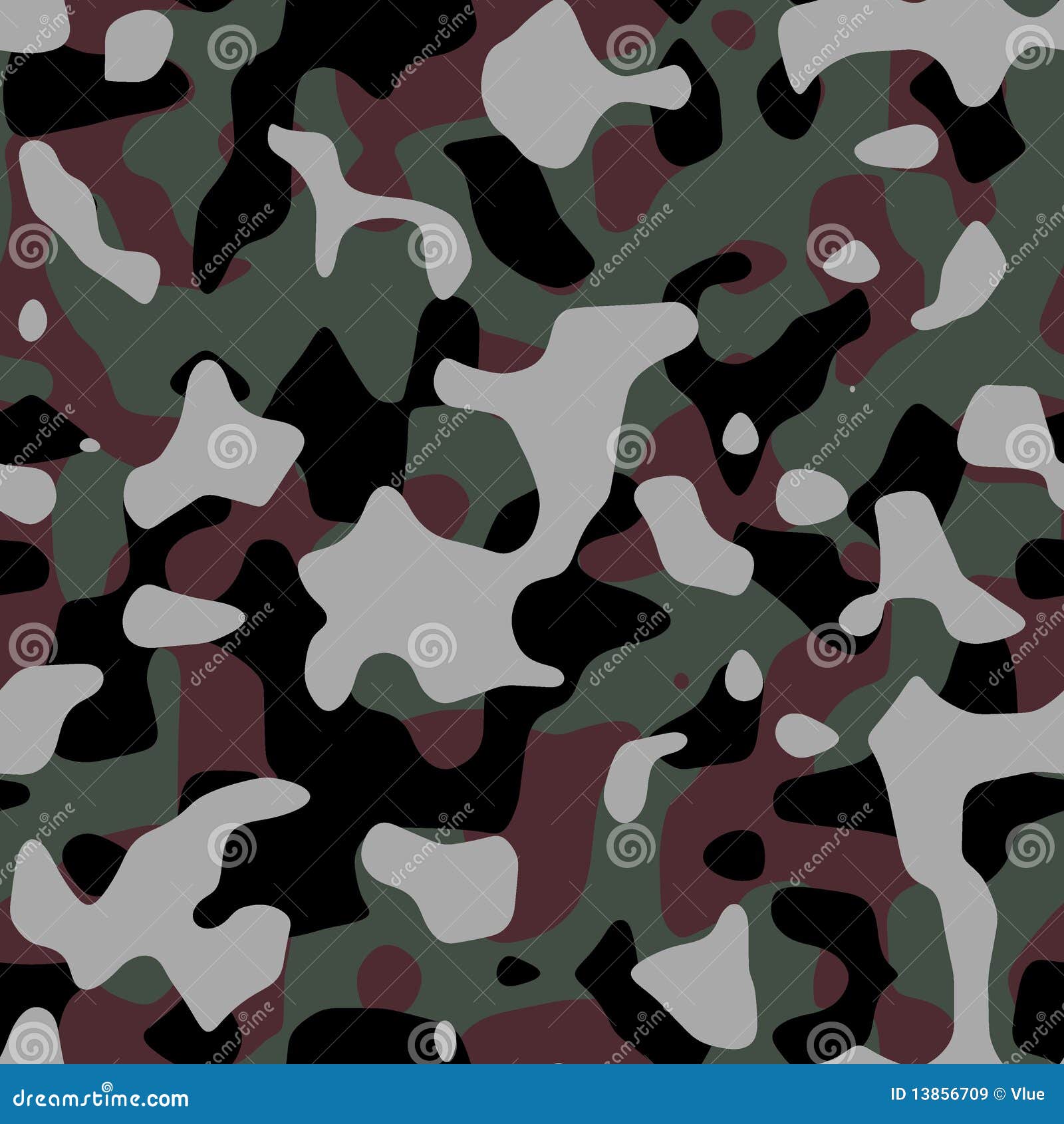 Seamless Camo Pattern stock illustration. Illustration of military ...
