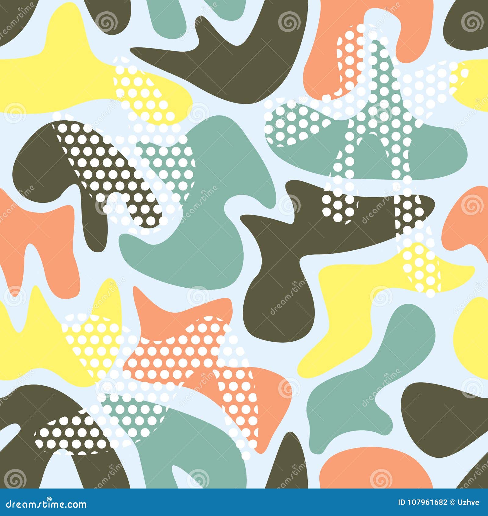 Seamless Camouflage Color Pattern Stock Vector - Illustration of ...