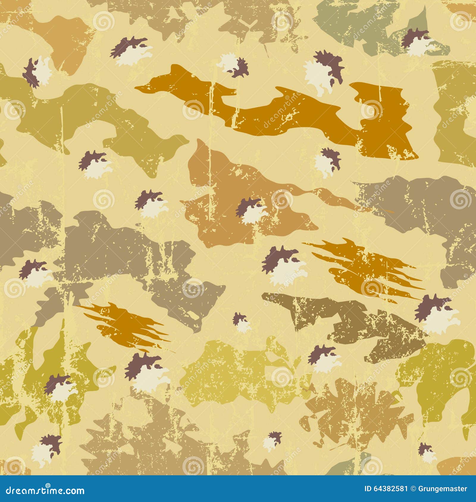 Seamless Camouflage Pattern, Stock Vector - Illustration of desert ...