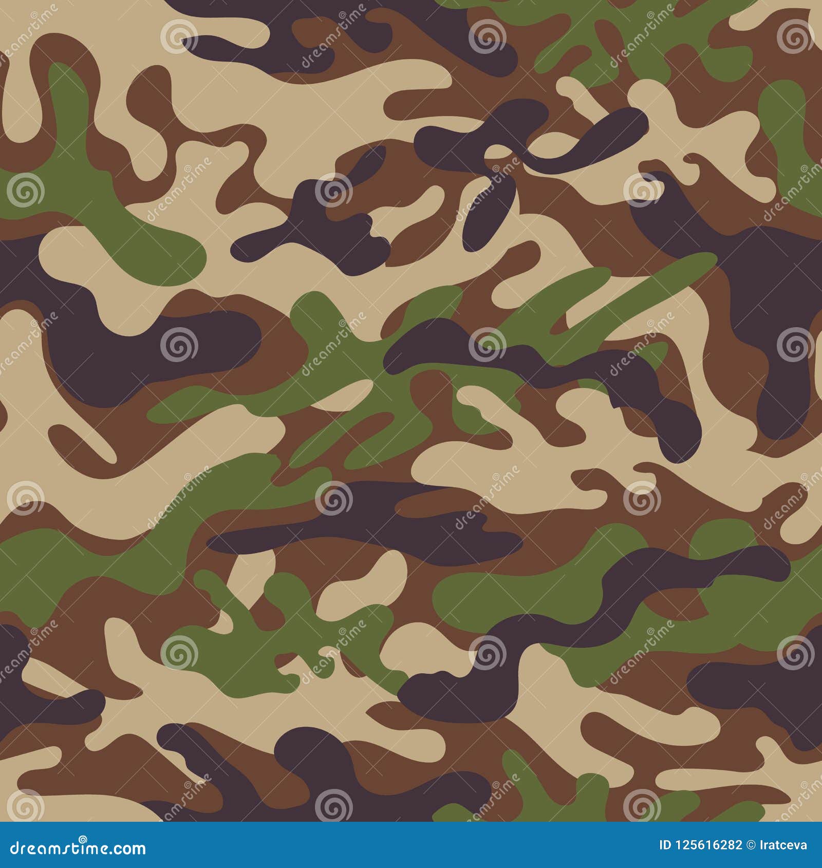 Seamless Camouflage Pattern Stock Vector - Illustration of paint ...