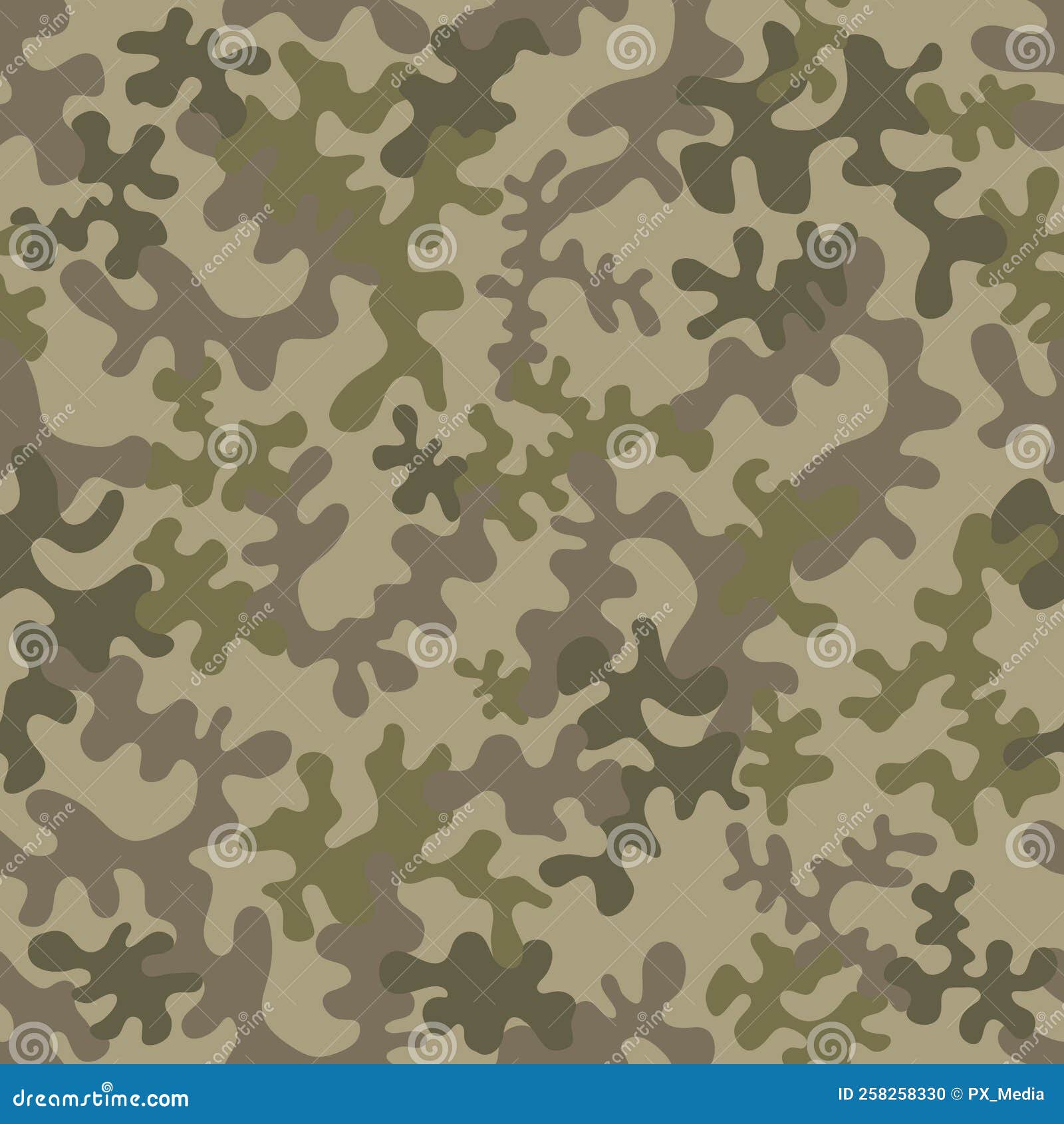 Seamless Camouflage Pattern - Vector Illustration Stock Illustration ...