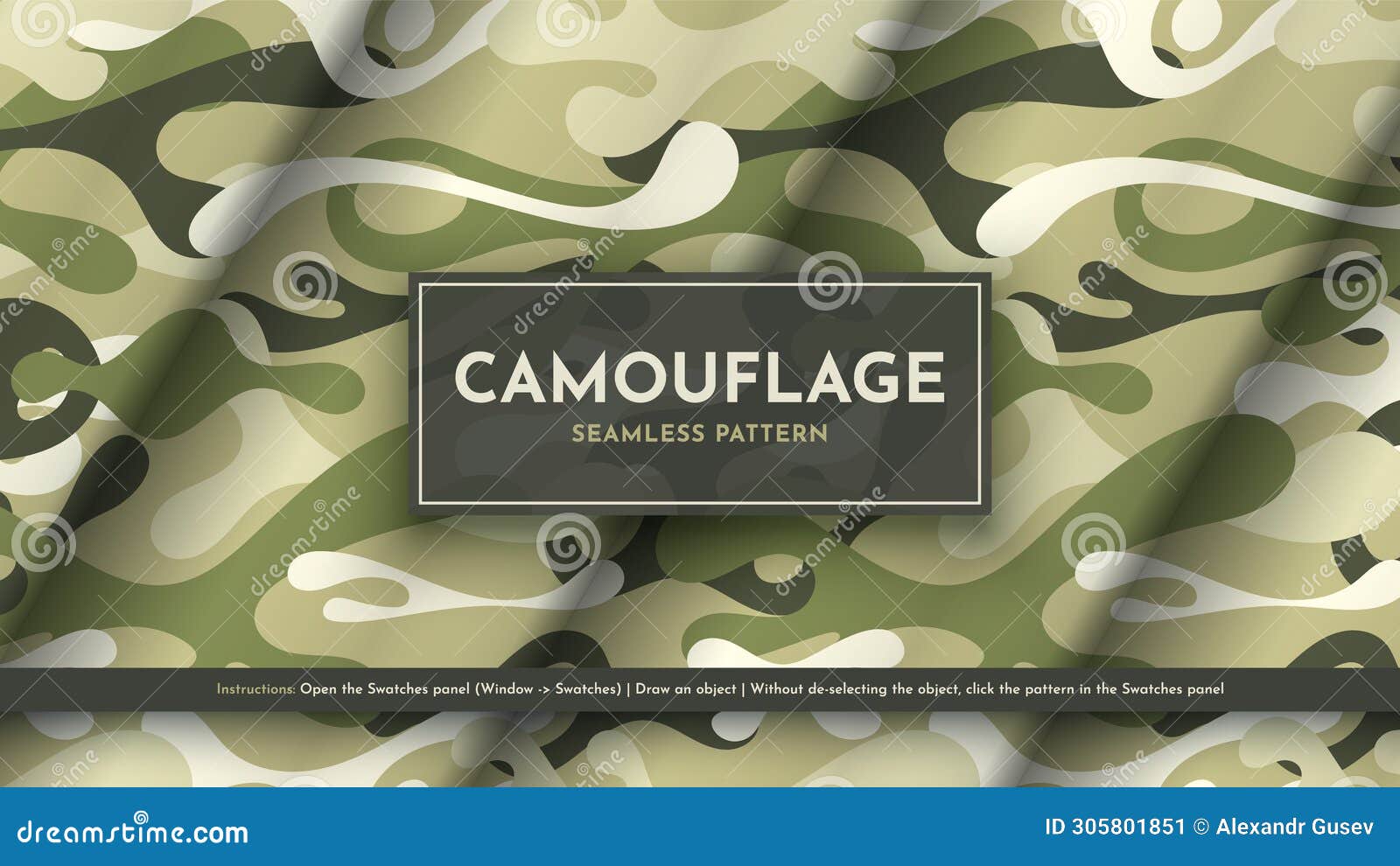 Seamless Camouflage Pattern. War Illustration. Traditional Military ...