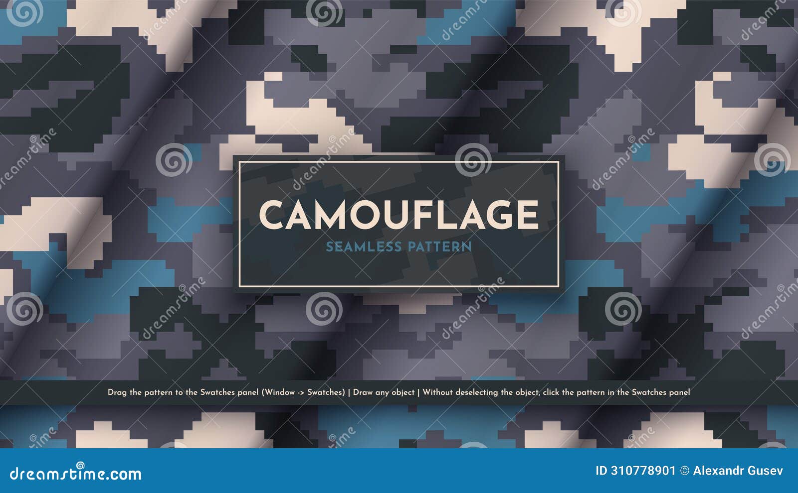 Seamless Camouflage Pattern. War Illustration. Traditional Military ...