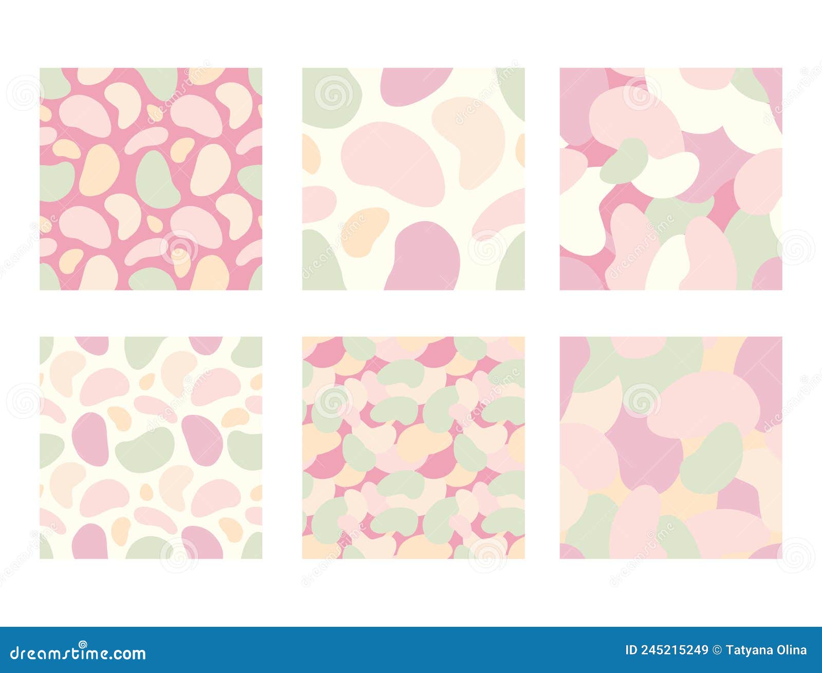 Seamless Camouflage Patterns in Pastel Colors Stock Vector ...