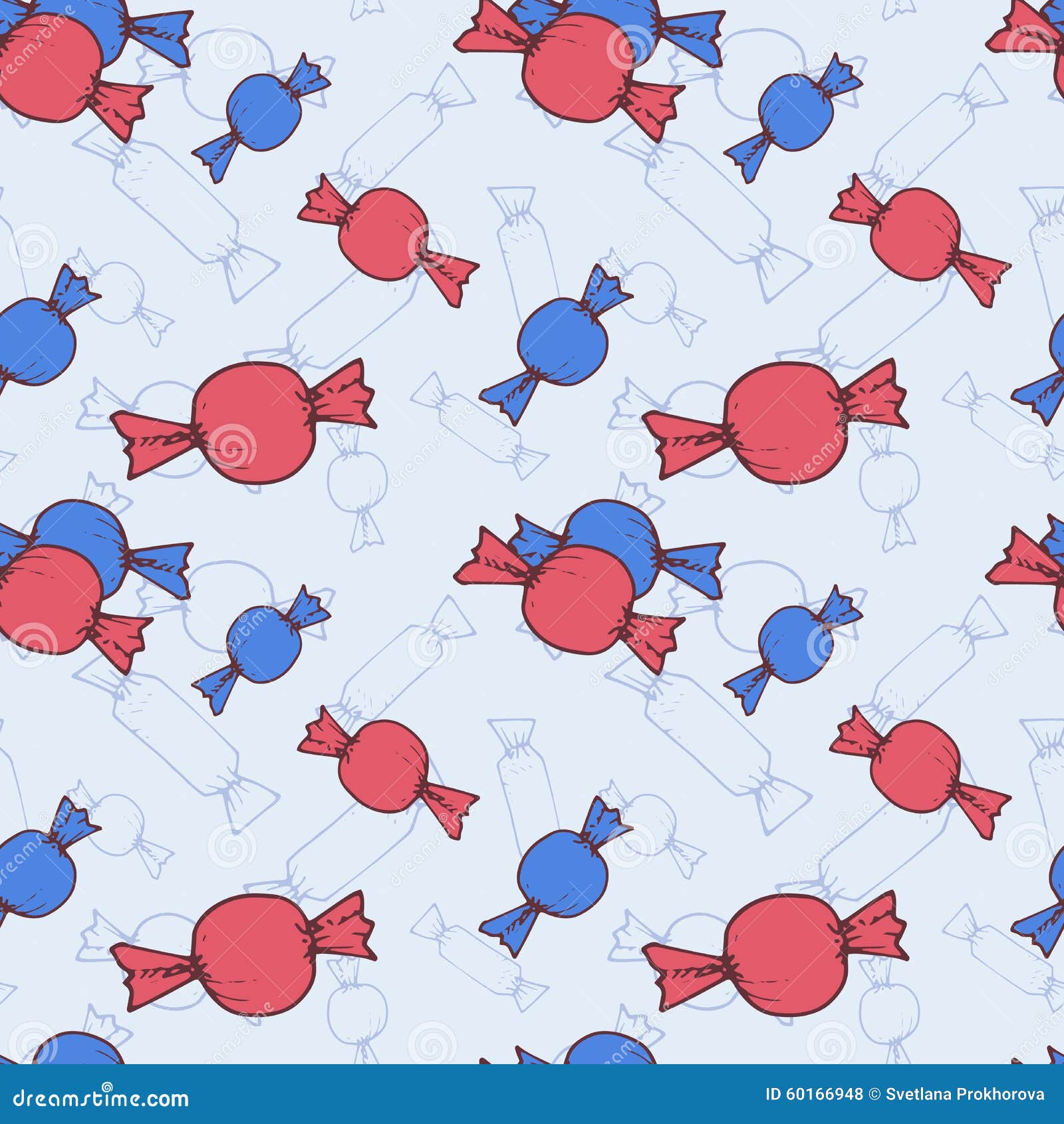 Seamless candies pattern stock vector. Illustration of seamless - 60166948